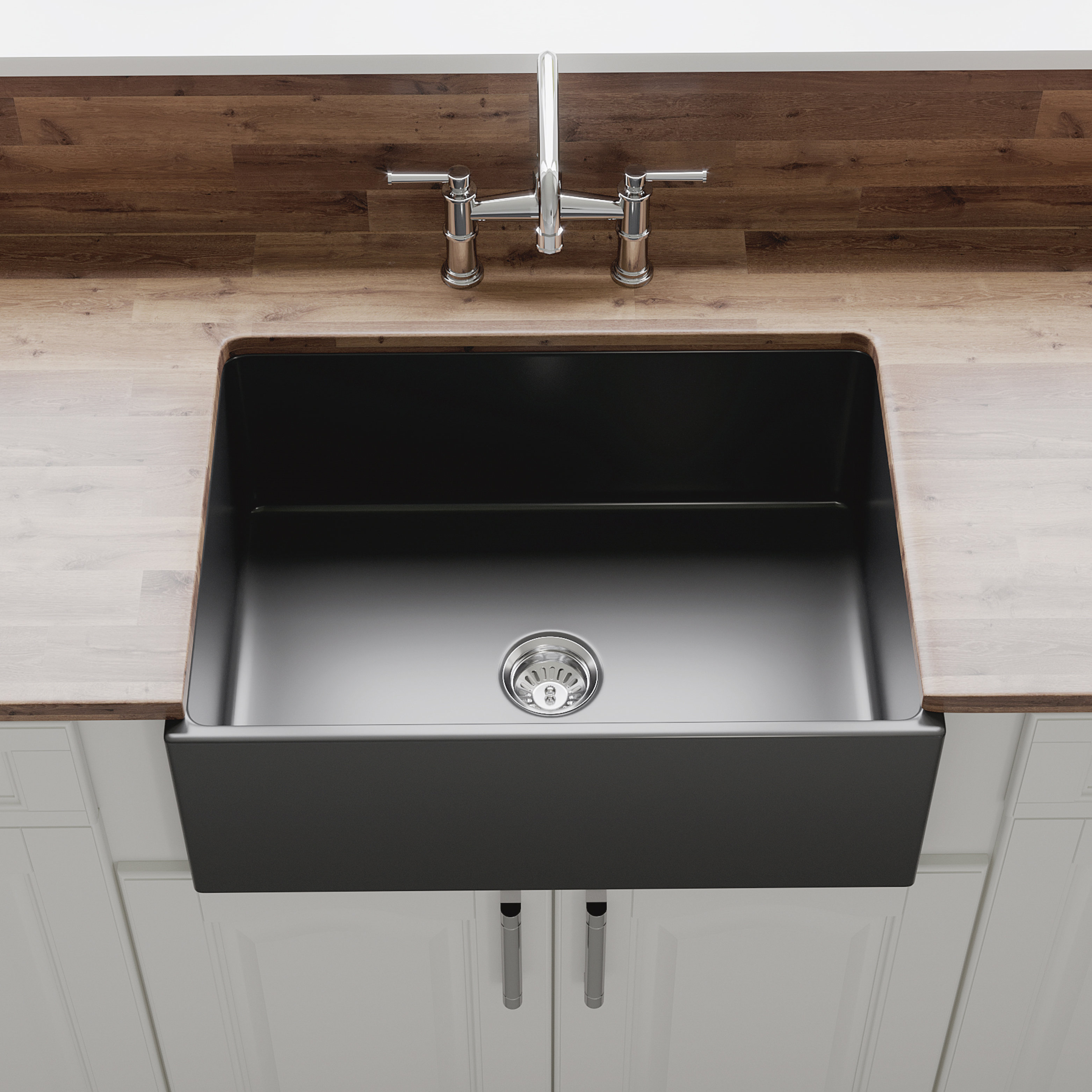 Crestwood 27" Crestwood Fireclay Kitchen Sink, Farmhouse Sink ...