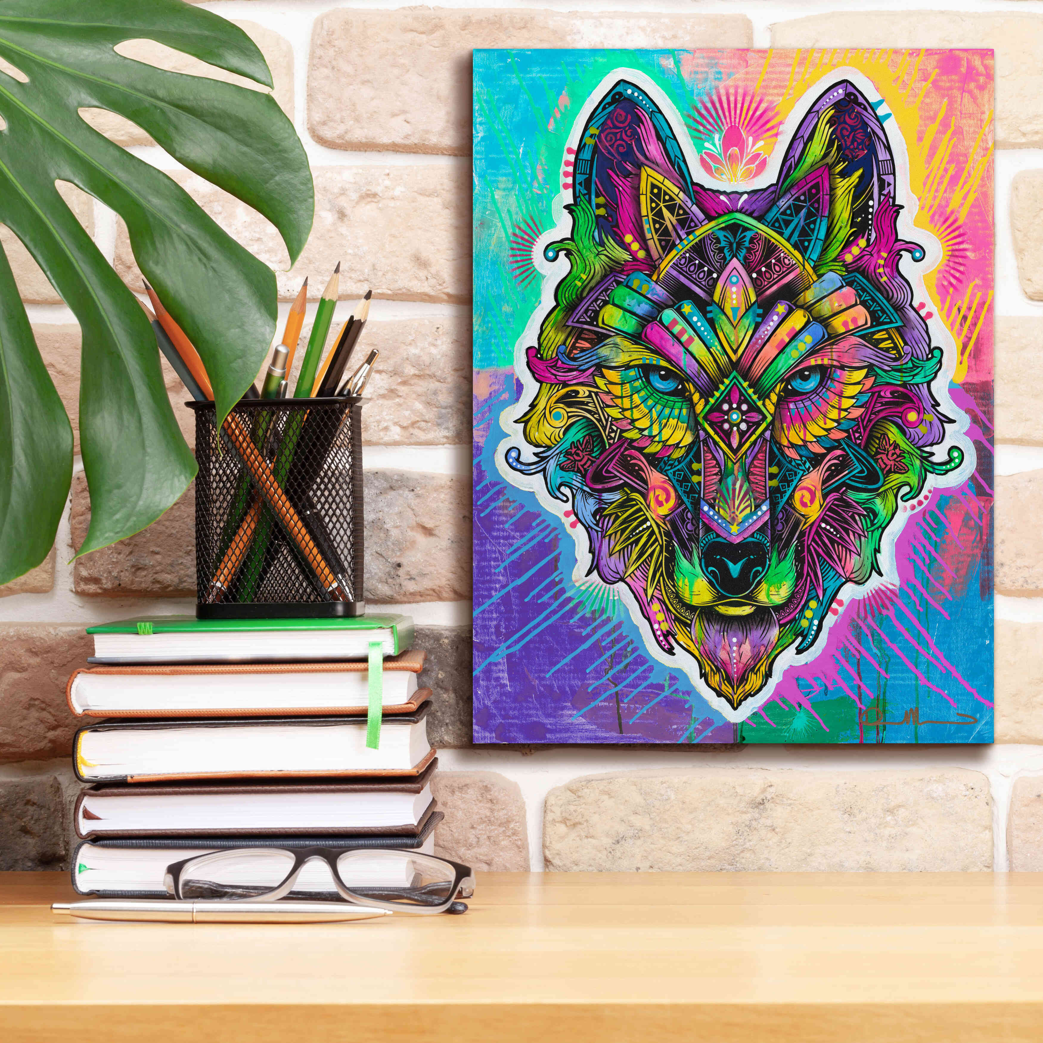 Millwood Pines Wolf Shaman by Dean Russo - Wrapped Canvas Painting ...
