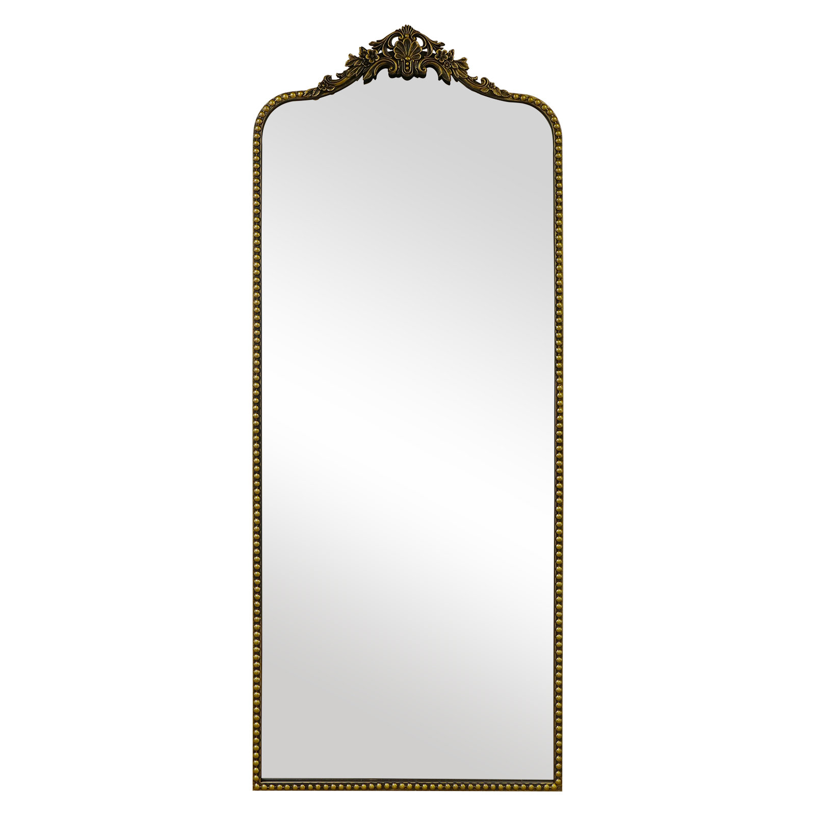 Astoria Grand Arched Antique Ornate Full Length Floor Mirror w/Free ...