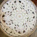 One Allium Way® Medallion Trio Distressed White Floral 3-Piece Carved ...