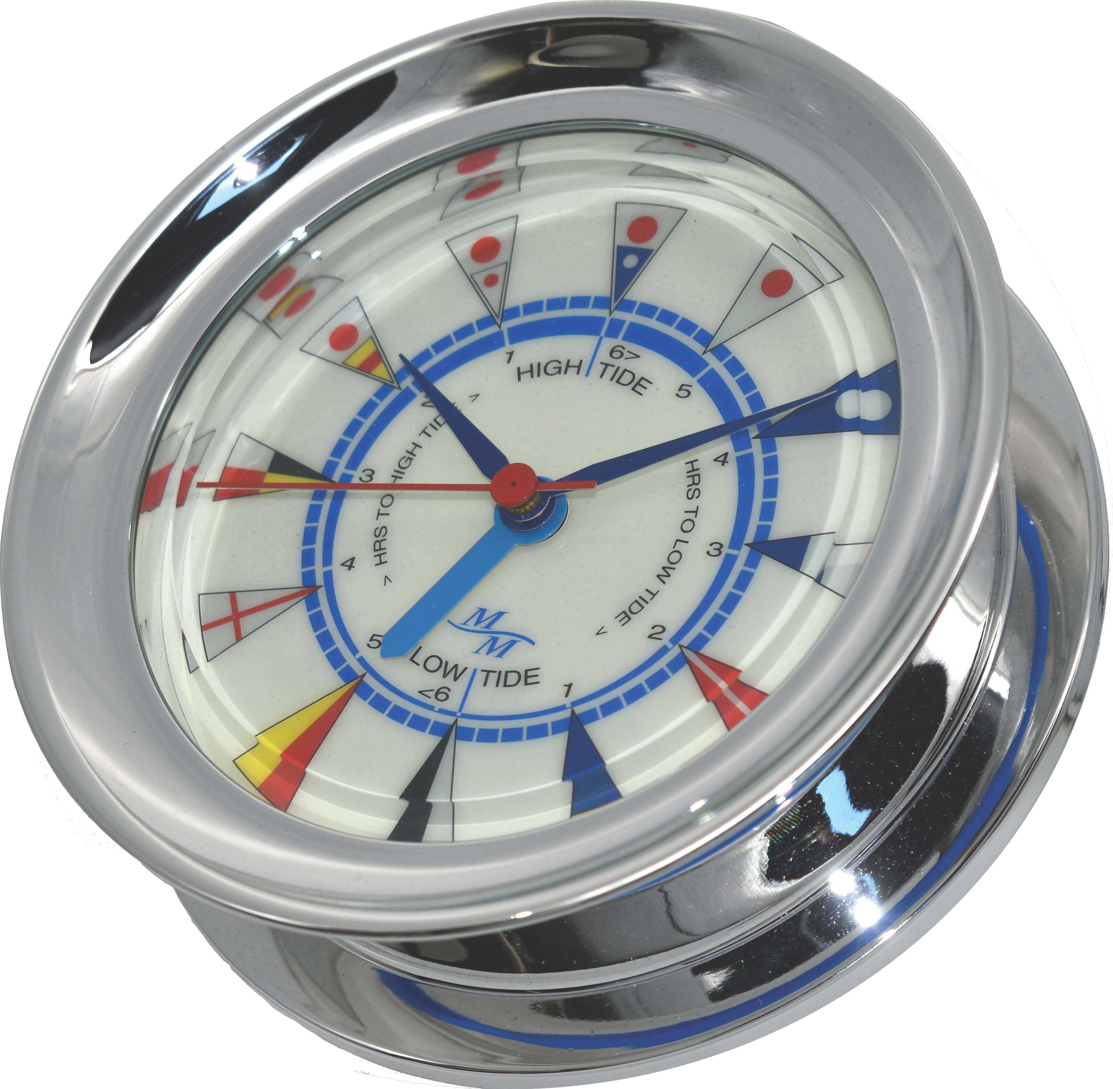 Master-Mariner American Voyager Nautical Windlass Time & Tide Clock, 5. ...
