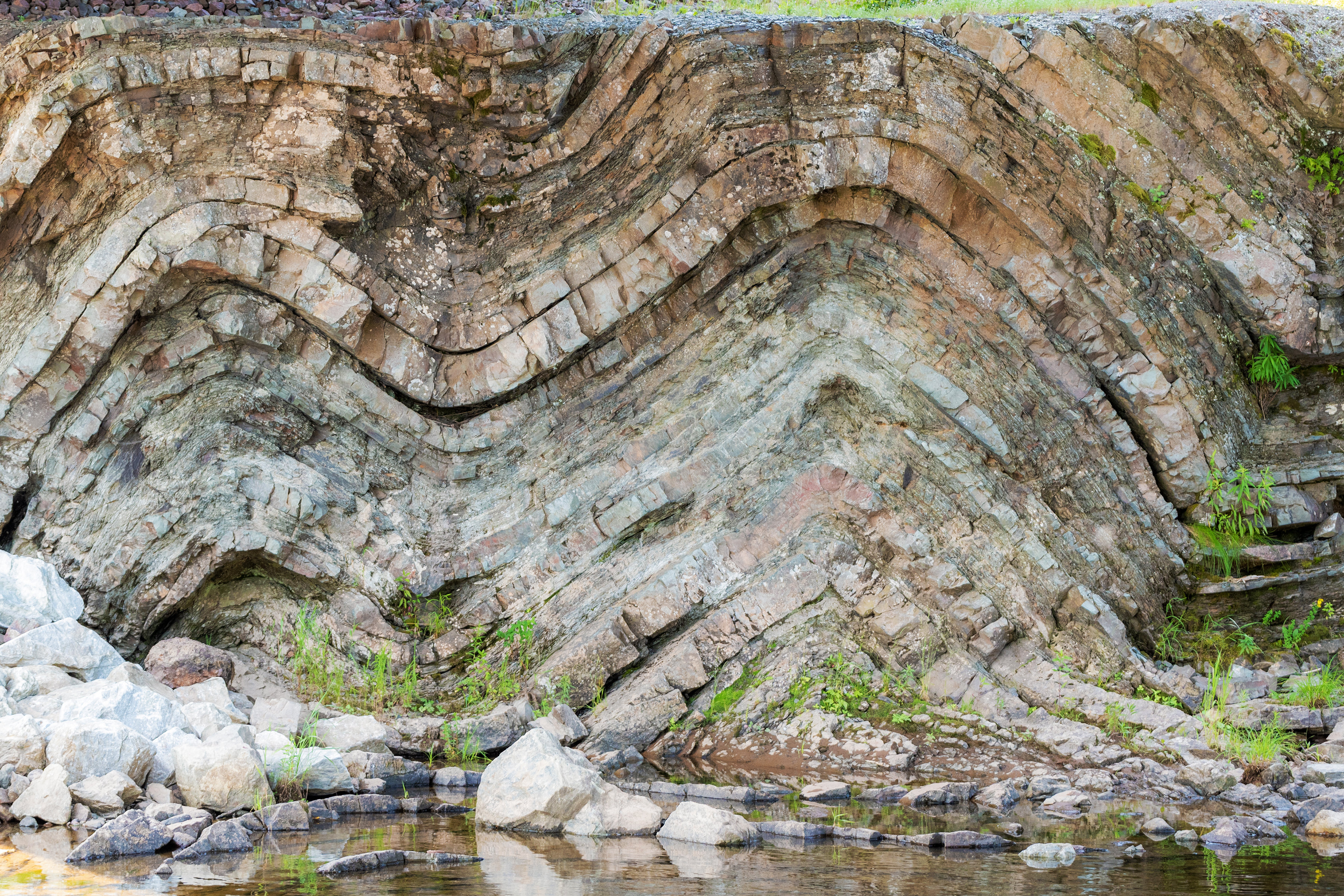 Ebern Designs Geologic Fold - Wrapped Canvas Photograph | Wayfair