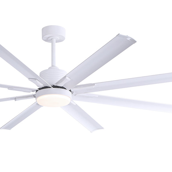 Ivy Bronx Lavan 72 Inch LED Morden White Ceiling Fan with Remote ...