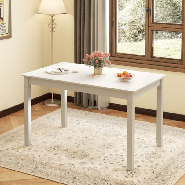 Winston Porter 48-Inch Wooden Dining Table For 4 People Rectangular ...