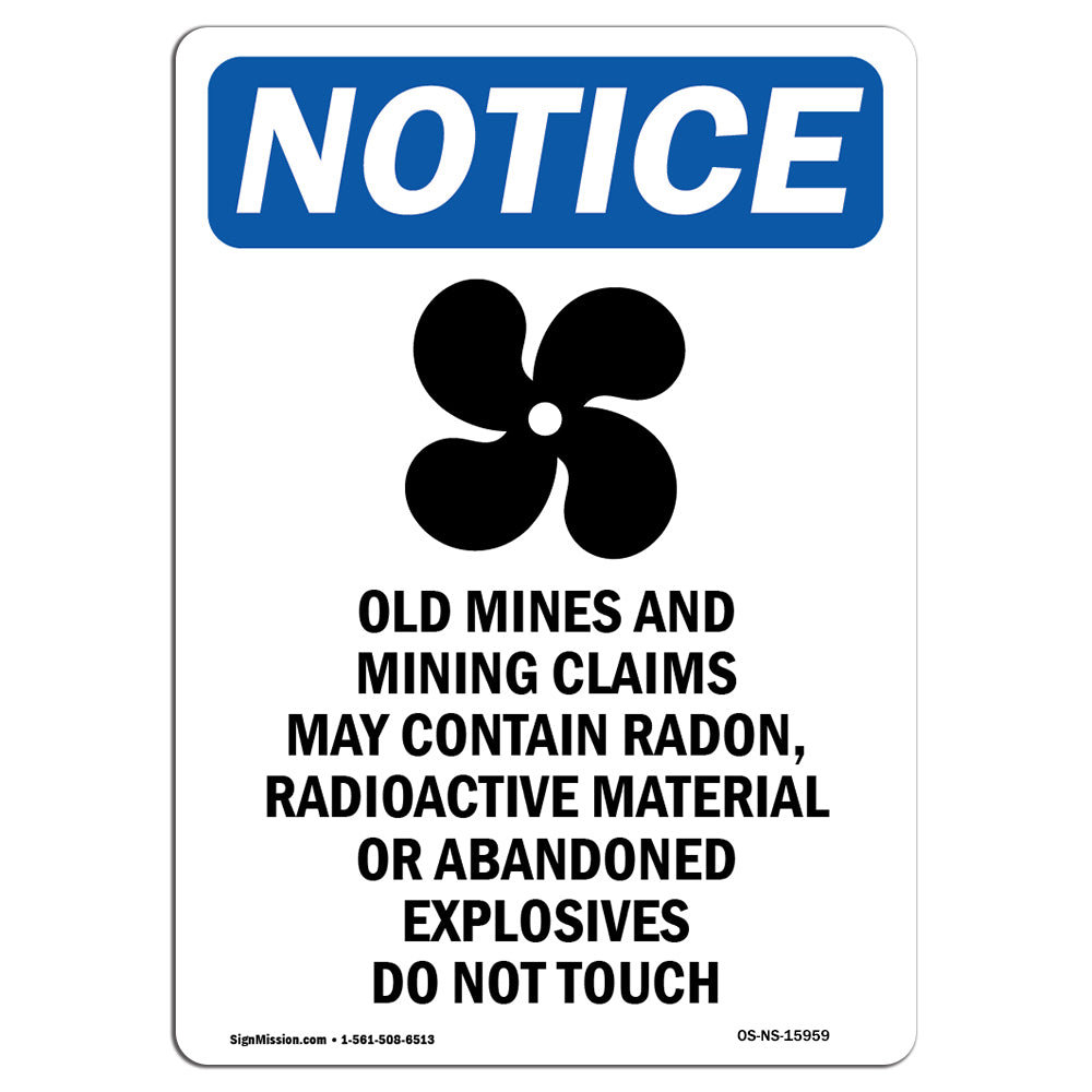 SignMission Mines and Mining Claim May Contain Radon Sign - Wayfair Canada