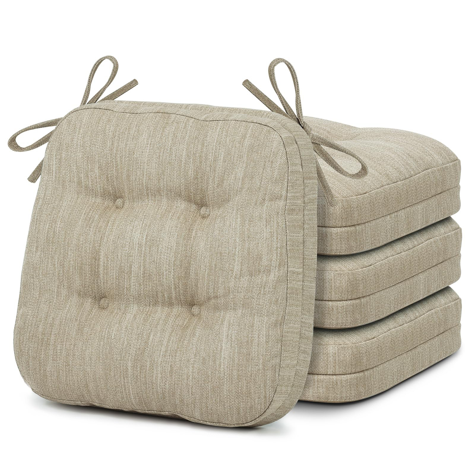 hongzhi Dining Chair Cushions Set Of 4, Dual-Layer Memory Foam Kitchen ...