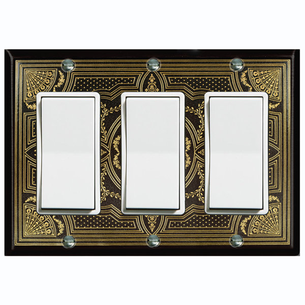 WorldAcc Elegant 3-Gang Rocker Wall Plate | Wayfair
