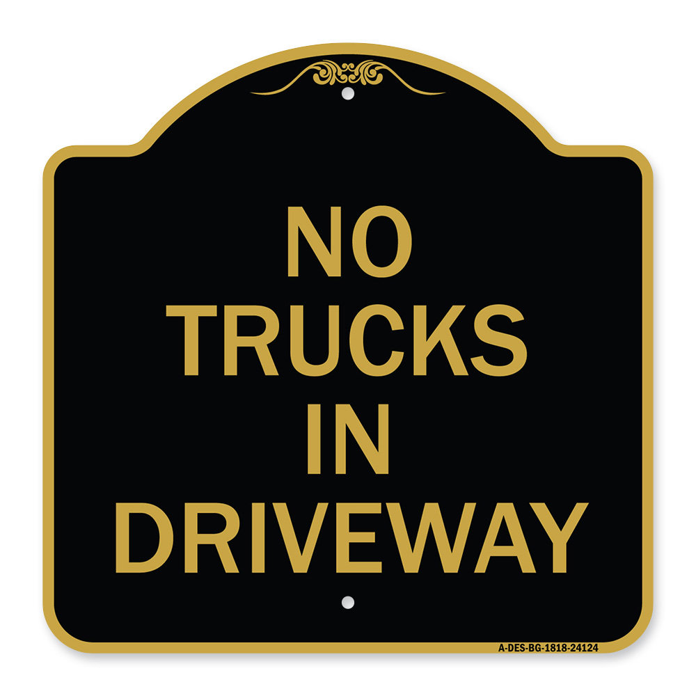 SignMission Signmission Designer Series Sign - Driveway Sign No Trucks ...
