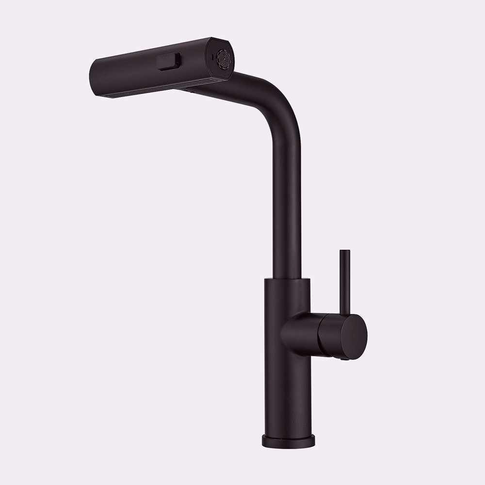 CHENGDUYUANZHENG Kitchen Sink Faucet, Black Kitchen Faucets With Pull ...