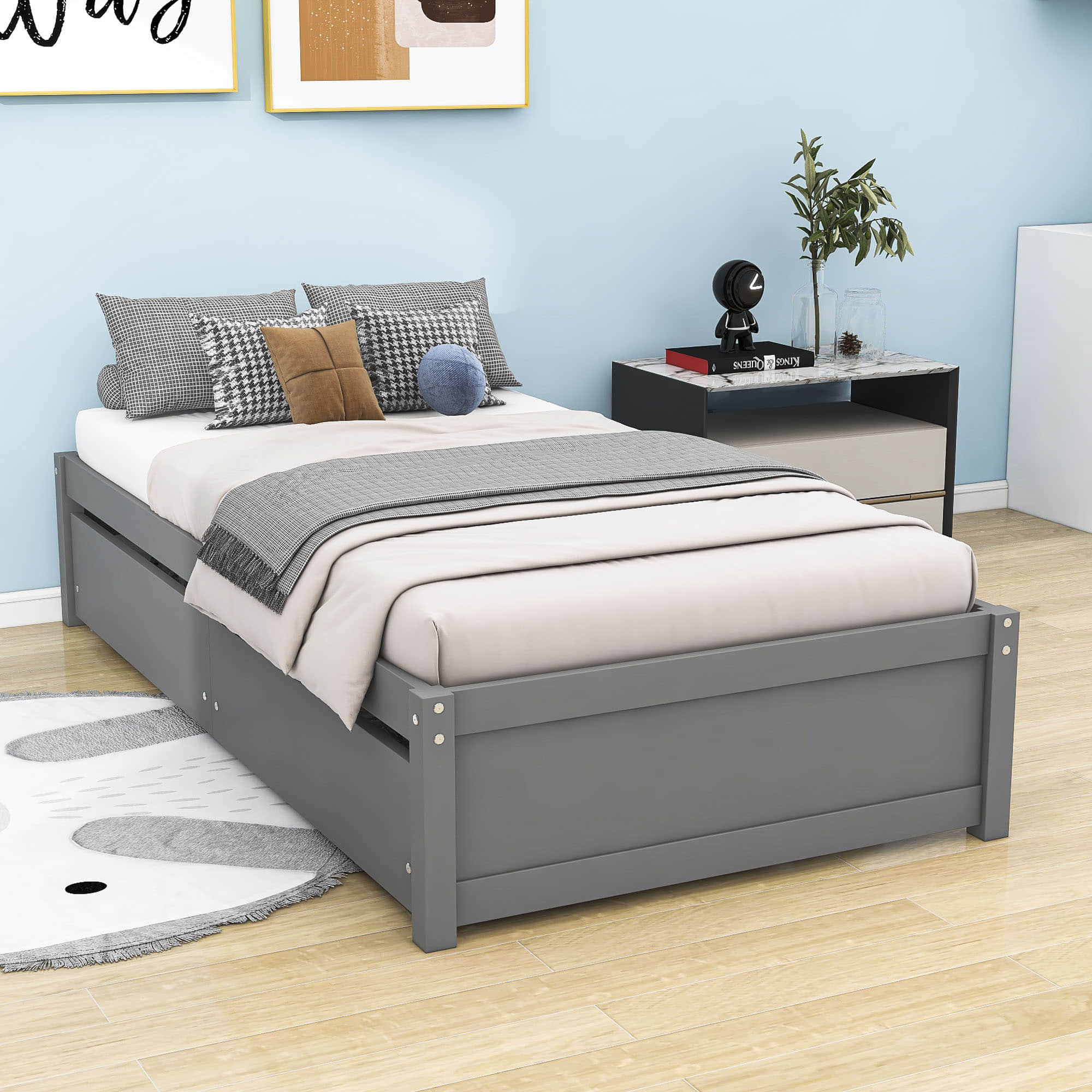Harriet Bee Ekamdeep Twin Size 2 Drawers Platform Bed | Wayfair