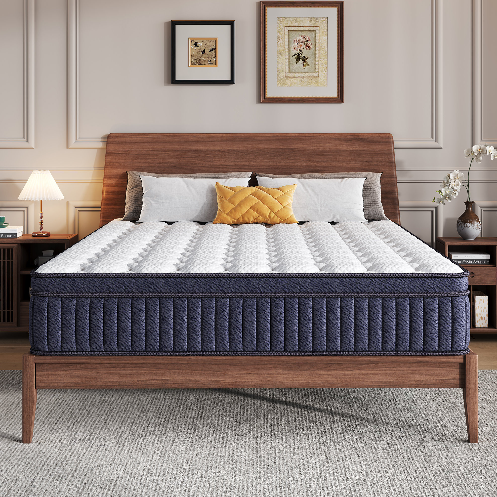 Alwyn Home 10" Medium Hybrid Mattress Pocket Spring with CertiPUR-US ...
