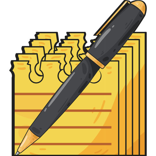 Wet Paint Printing SP13101 Pen and Paper Notepad Pages Cardboard Cutout ...