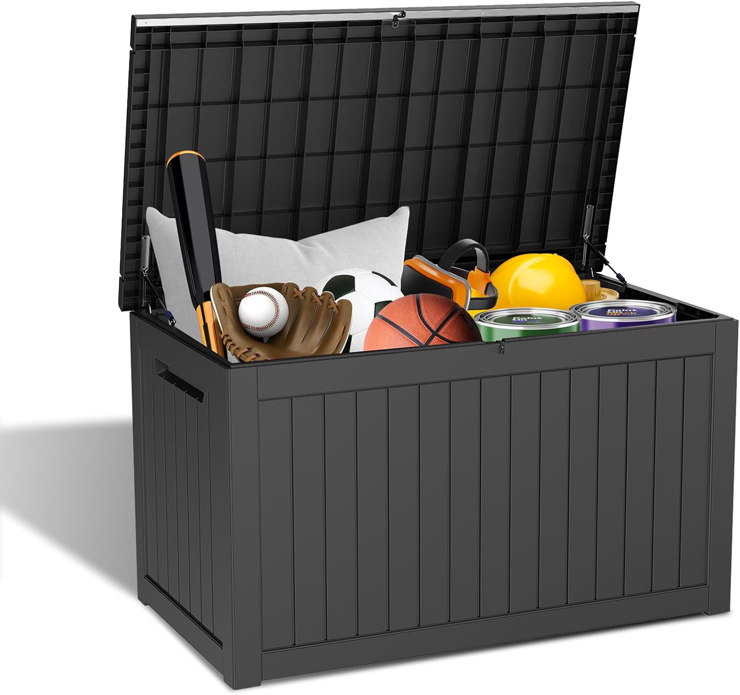 Zevemomo Fade-Resistant Resin Deck Box, Available In 230 Gallon And 260 ...