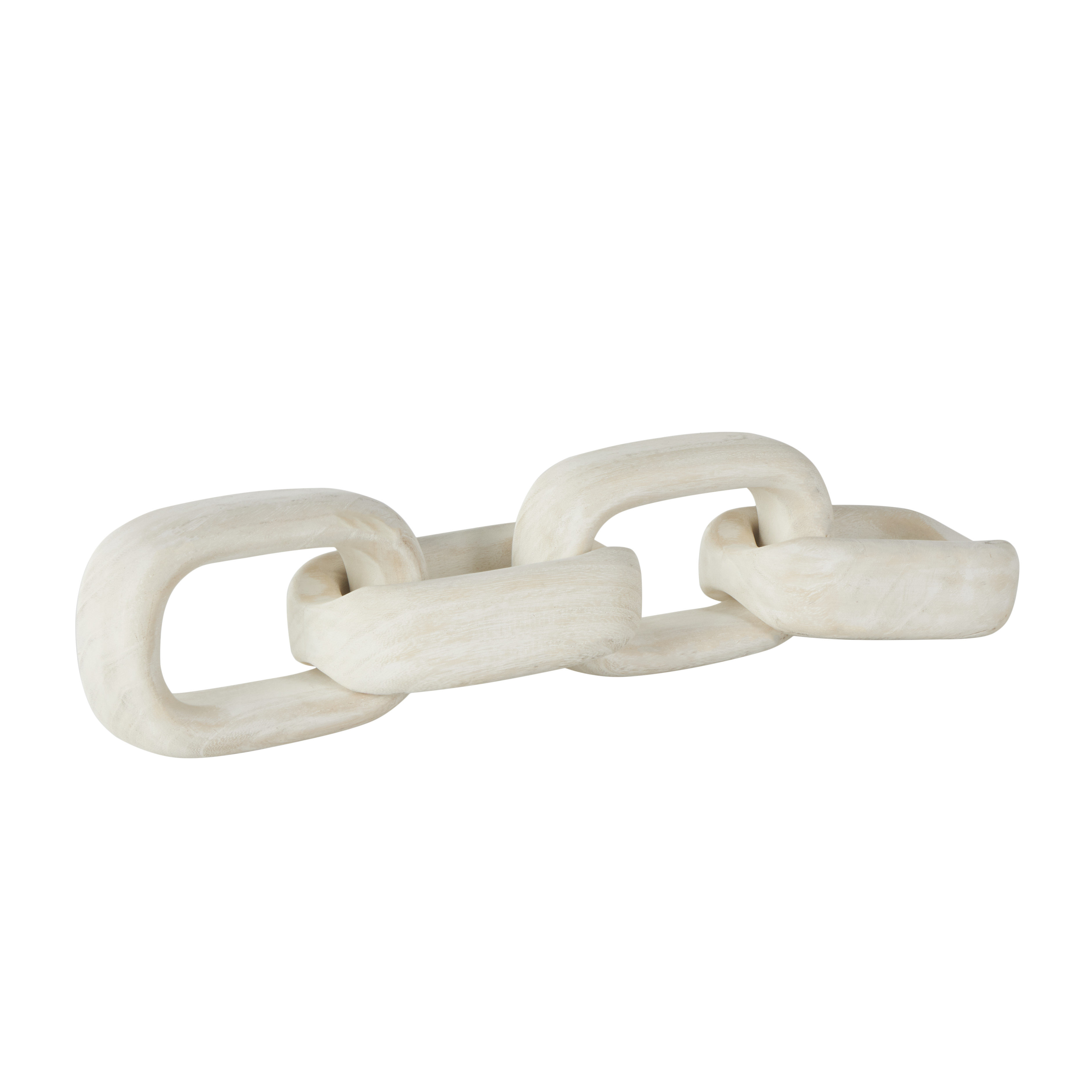 Wrought Studio Cole And Grey Wood 4 Link Chain Sculpture With Natural ...