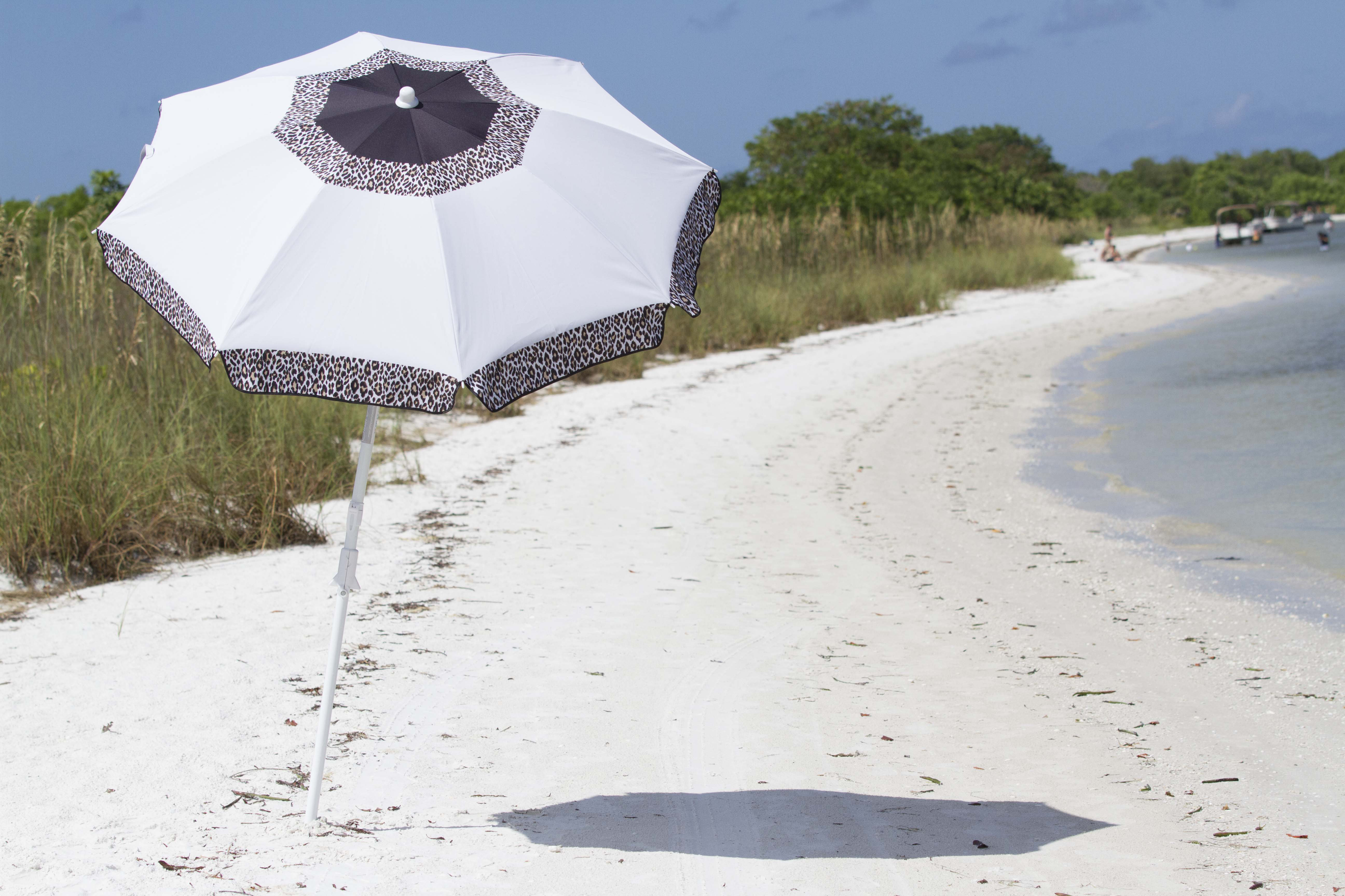 Bay Isle Home™ Demers Luxe Leopard Beach Umbrella - Wayfair Canada