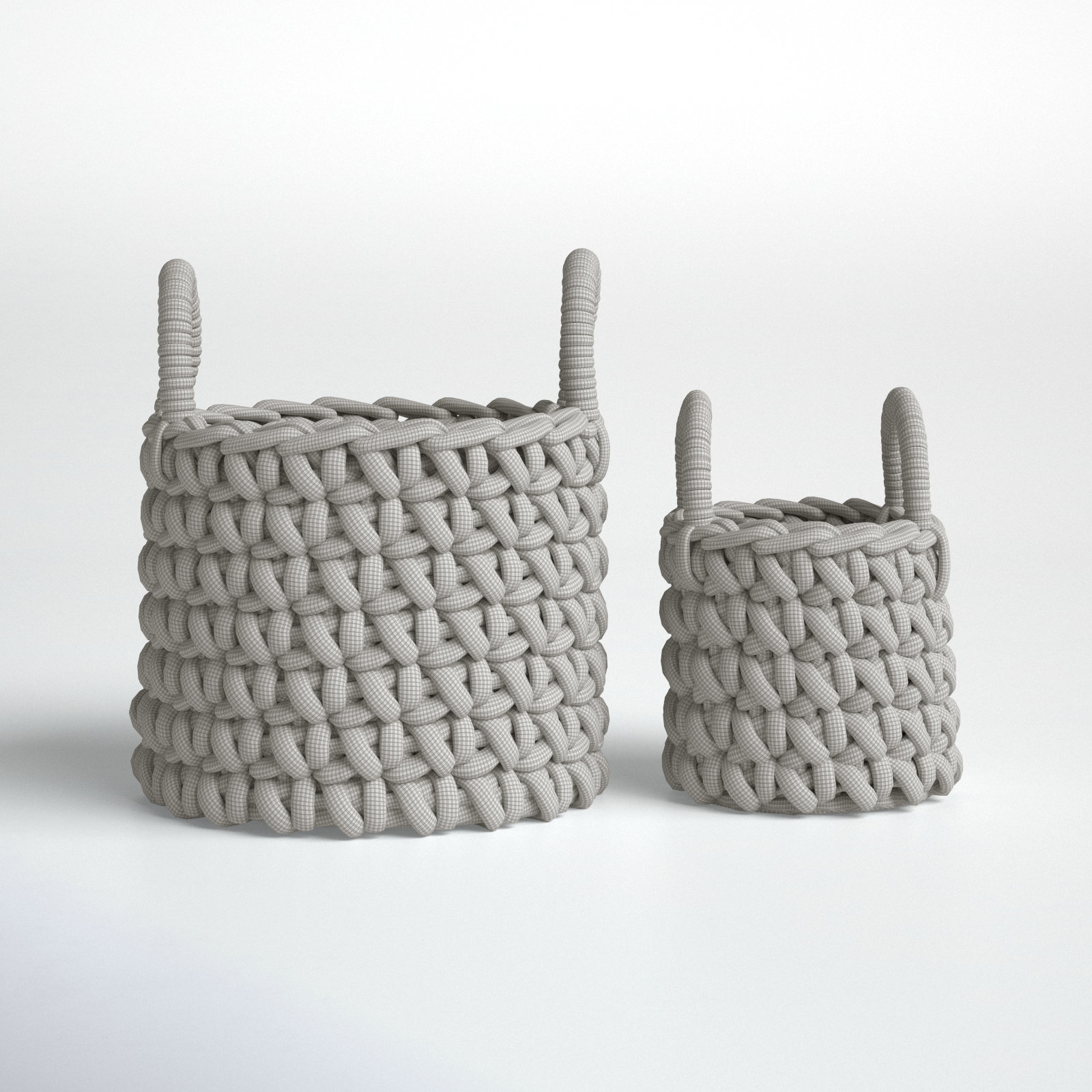 Joss & Main Round Handmade 2 Piece Fabric Basket Set & Reviews | Wayfair