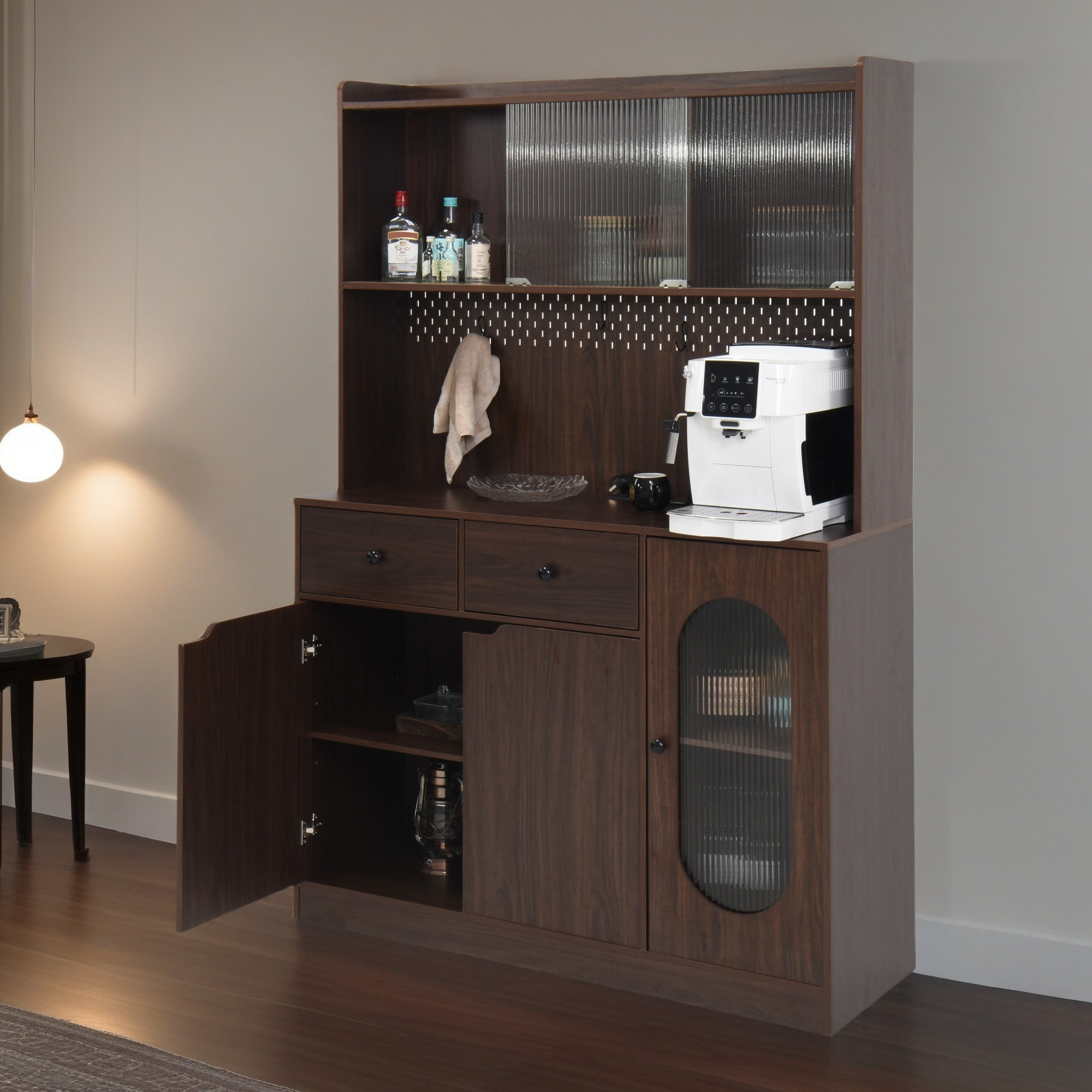 Latitude Run® 71"Tall Kitchen Pantry Storage Cabinet, Large Capacity ...