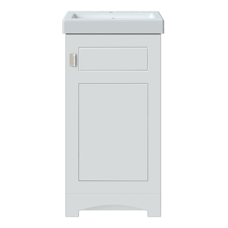 Ebern Designs MagickWoods Banasky Bath With Porcelain 17.5" Single ...