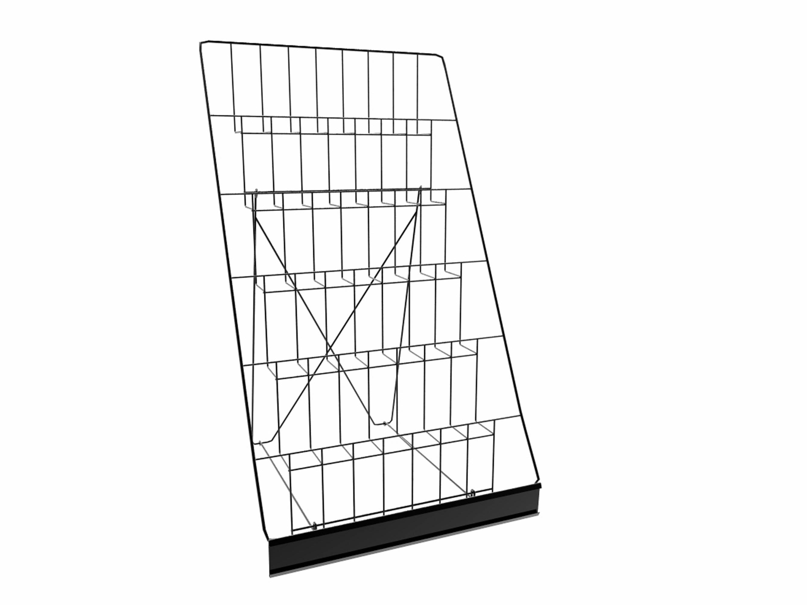 FixtureDisplays 6-Tier White 18" Wide Wire Tabletop Display Rack ...