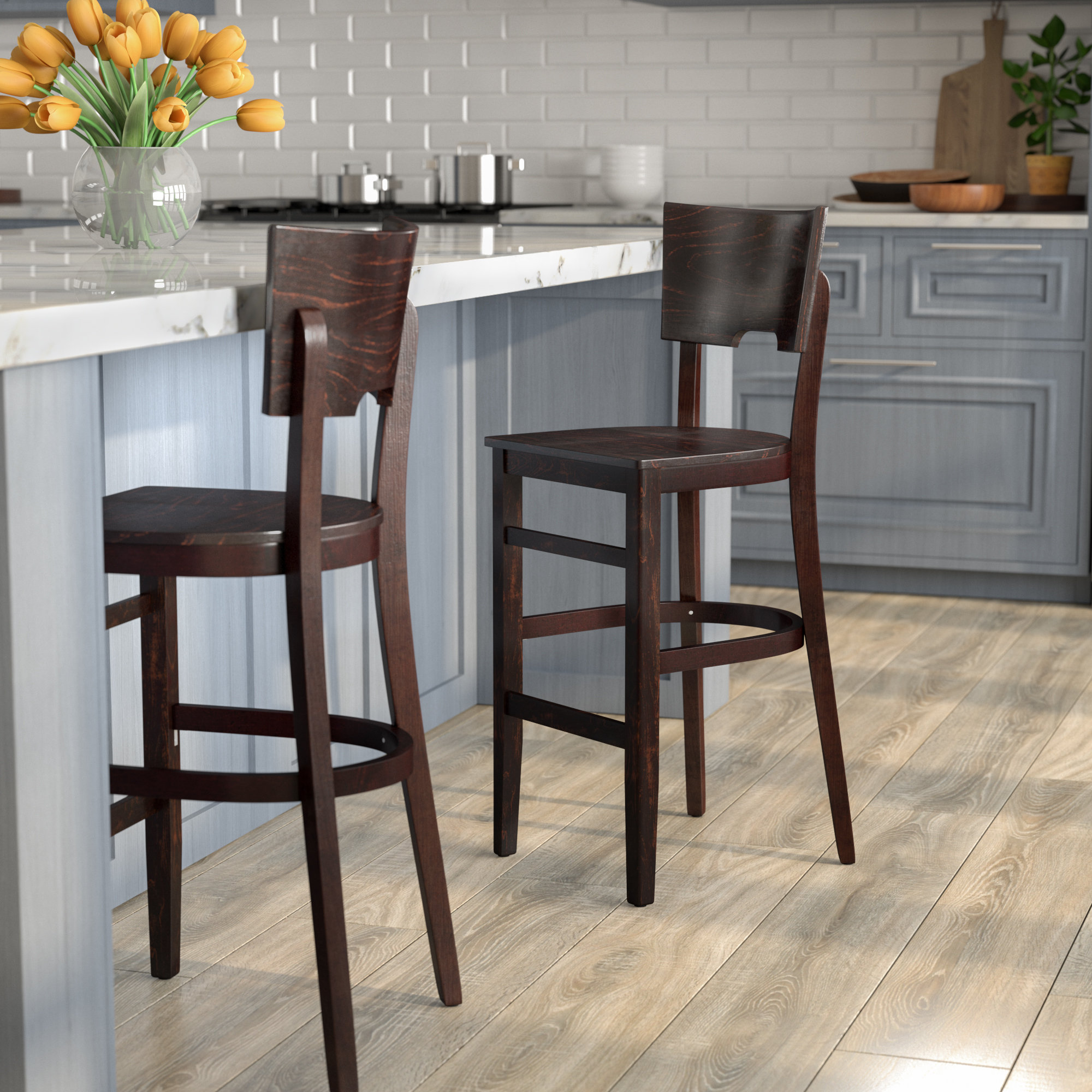 Red Barrel Studio® Featherston Solid Wood 30'' Counter Stool & Reviews ...