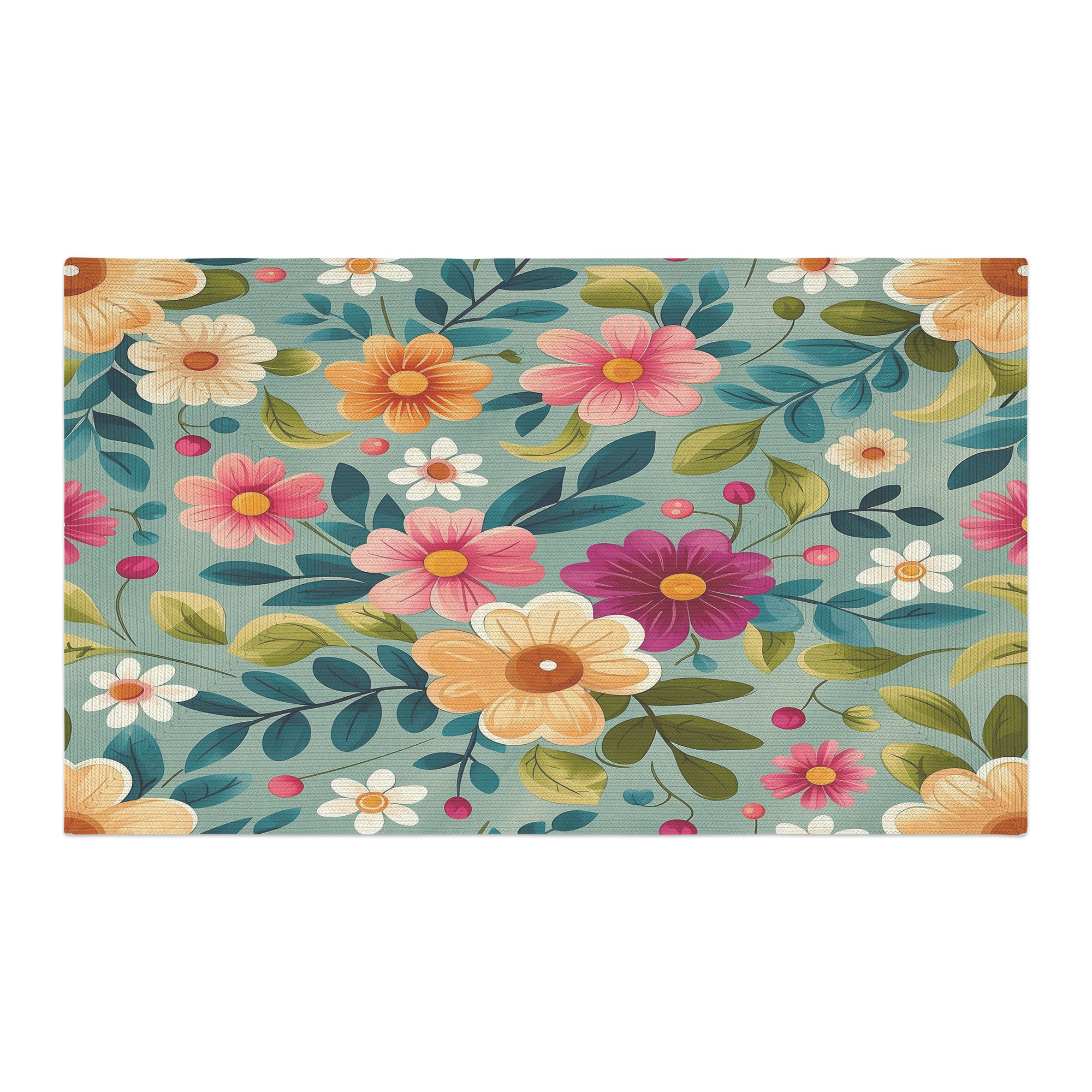Red Barrel Studio® Springtime Garden Petals Braided Rug | Wayfair