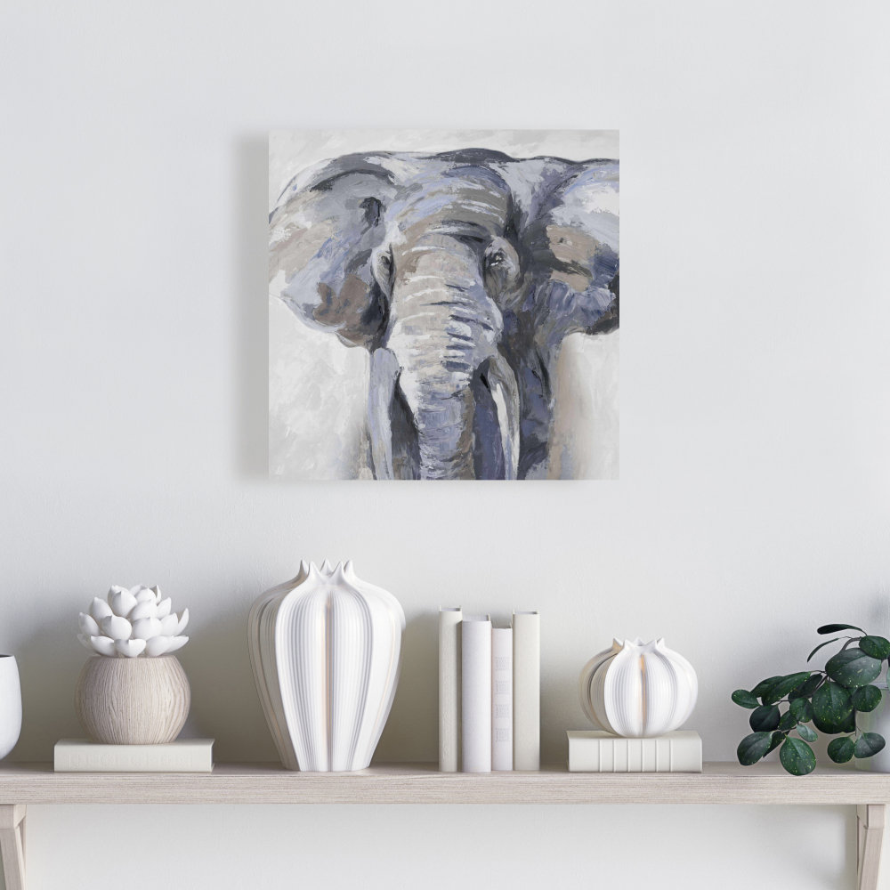 Begin Edition International Inc. Pastel Blue Elephant - 12X12 Print On ...