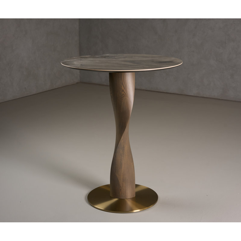 Orren Ellis Calvary - Mid-century Modern Ceramic + Grey Ash Bar Table ...