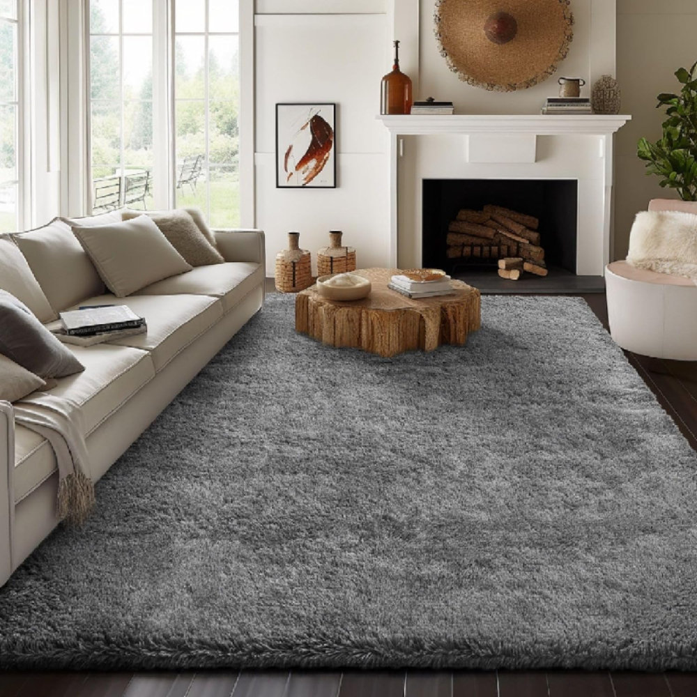 Crak Music Soft Fluffy Shaggy Area Rug | Wayfair