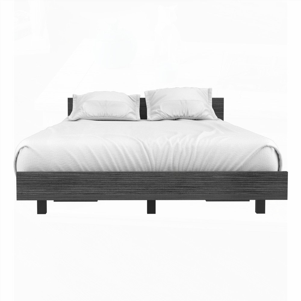 Latitude Run® Kaia Twin Bed Base with Smokey Oak Headboard - 441'' LB ...
