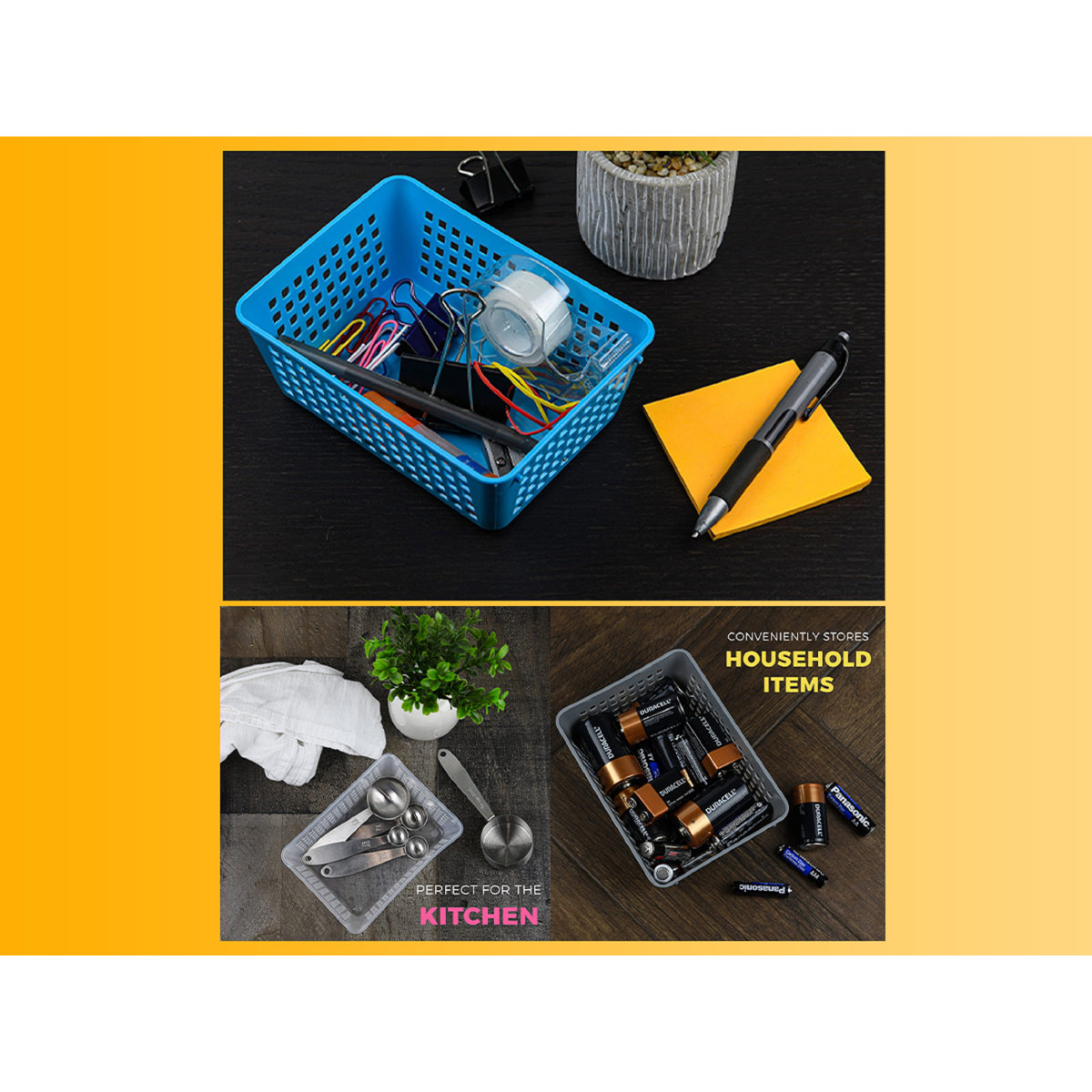 Rebrilliant Plastic Storage Stacking Bin For Home And Kitchen, Open ...