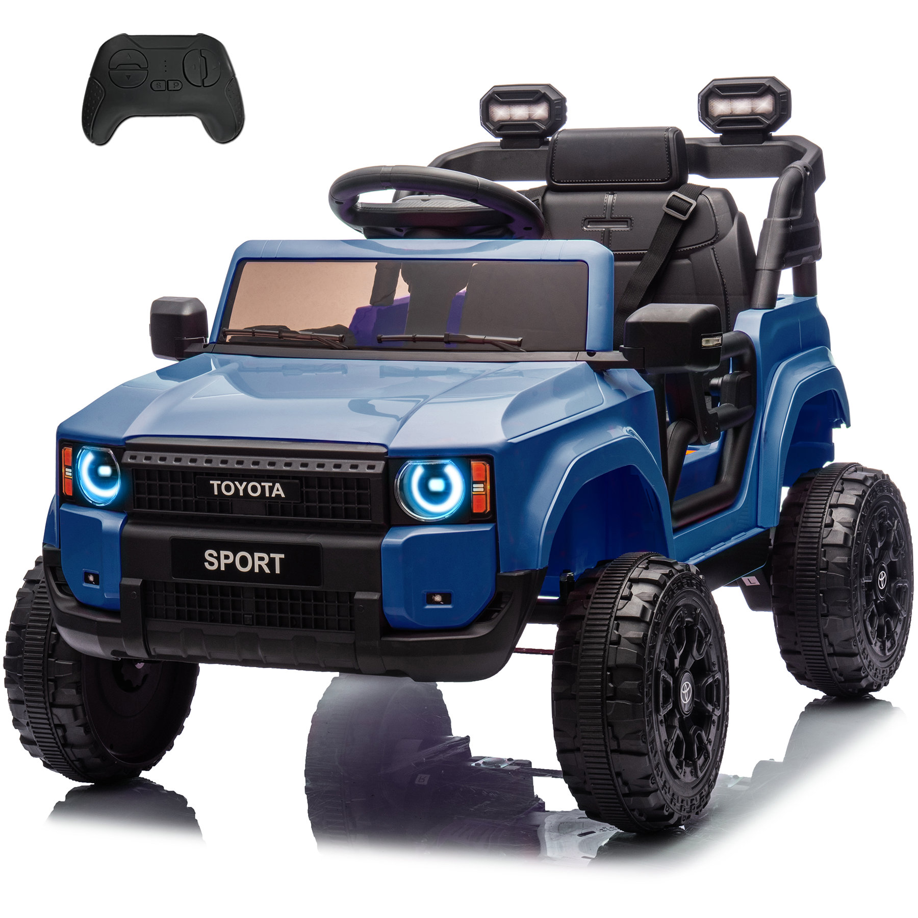 NEECHIPRO Licenced Toyota Land Cruiser 12v Battery Powered Kids Ride On ...