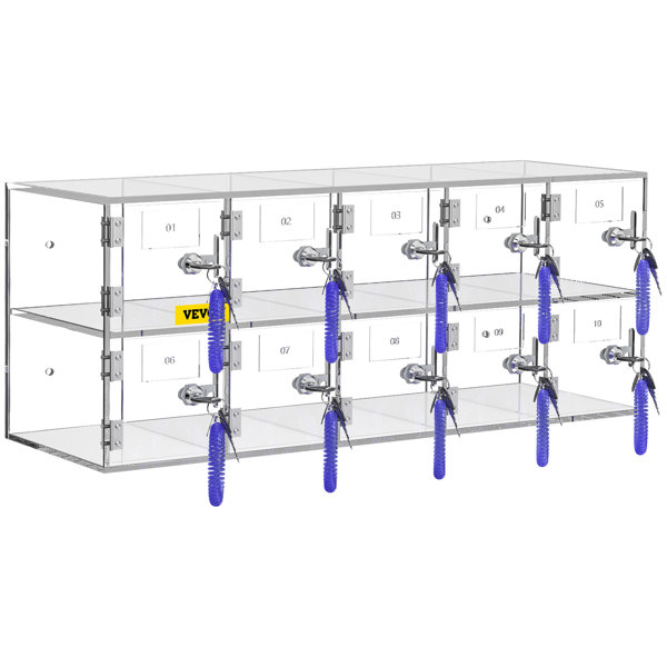 VEVOR Cell Phone Locker Plastic / Acrylic 2 - Tier 20.9'' Cell Phone ...