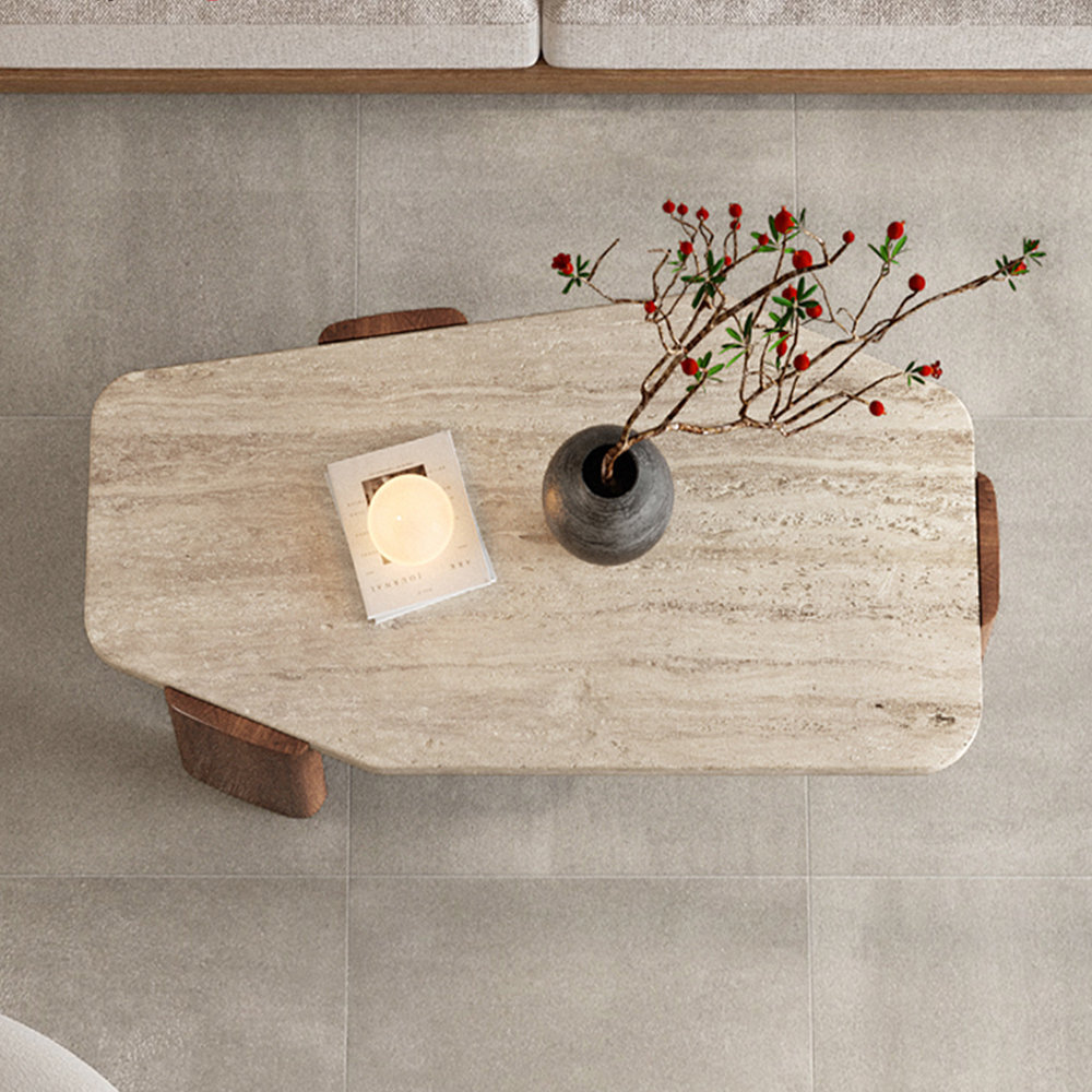 The Invincibles home Wabi-sabi shaped natural cave stone coffee table ...