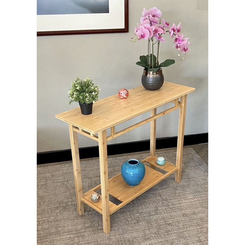 Union Rustic Zen Console Table with Bottom Shelf | Wayfair