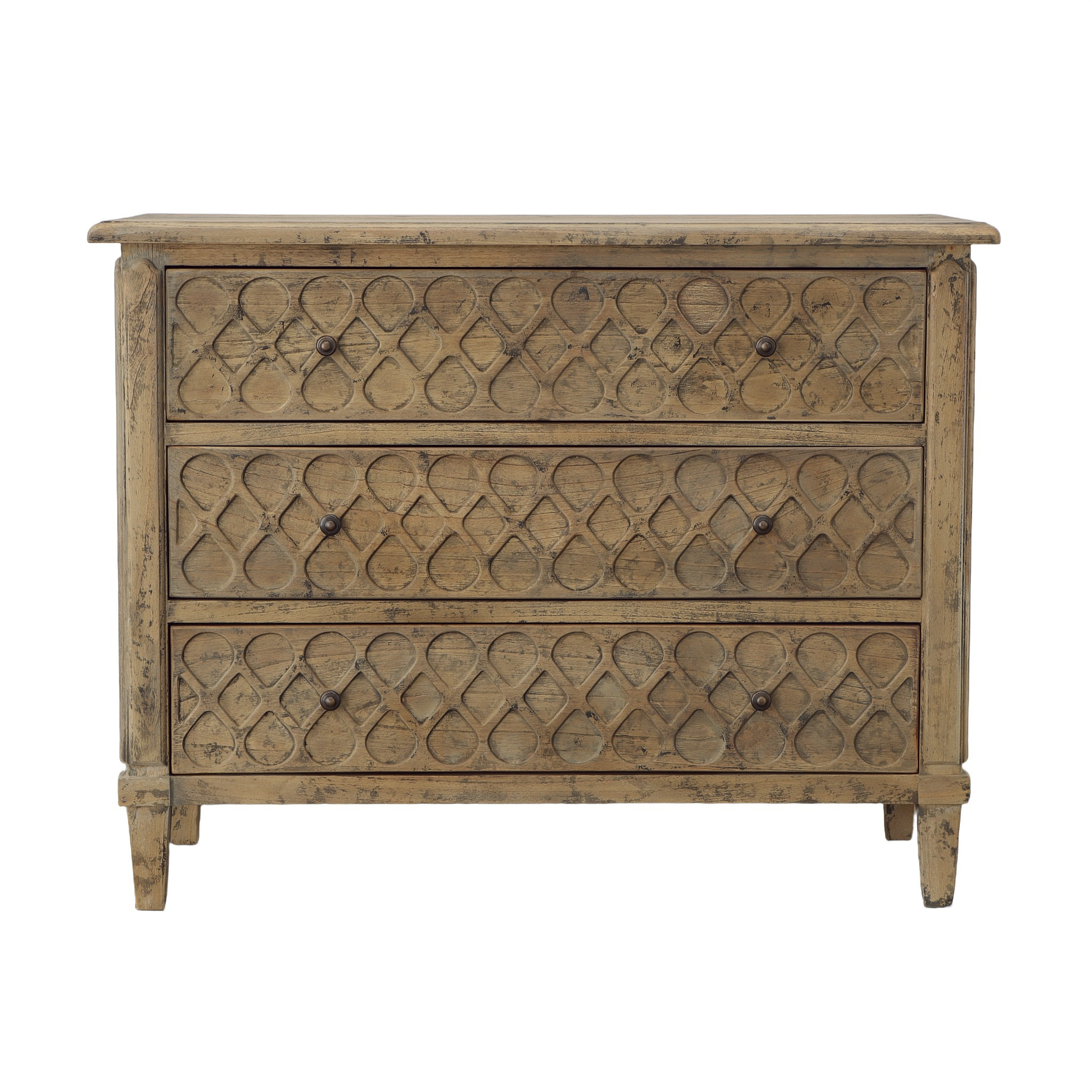 Gracie Oaks Bjarnveig Solid Wood 3 - Drawer Accent Chest | Wayfair