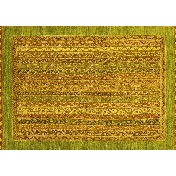 Bungalow Rose Yellow/Brown/Green Rug | Wayfair