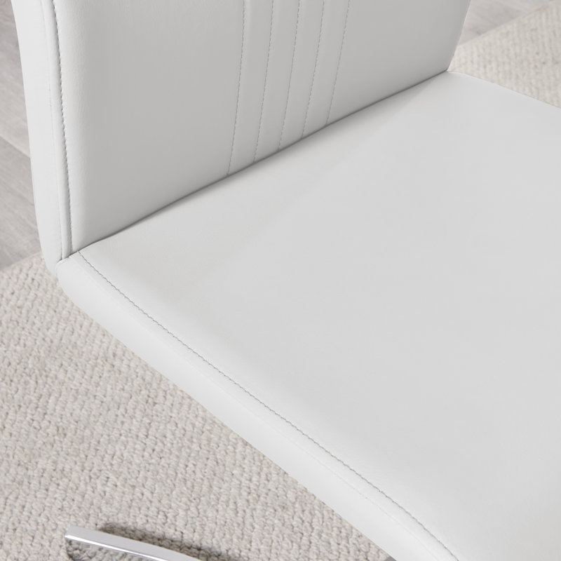 Bless international Wilhelm Faux Leather Chrome Feet 'Z' Leg Dining ...