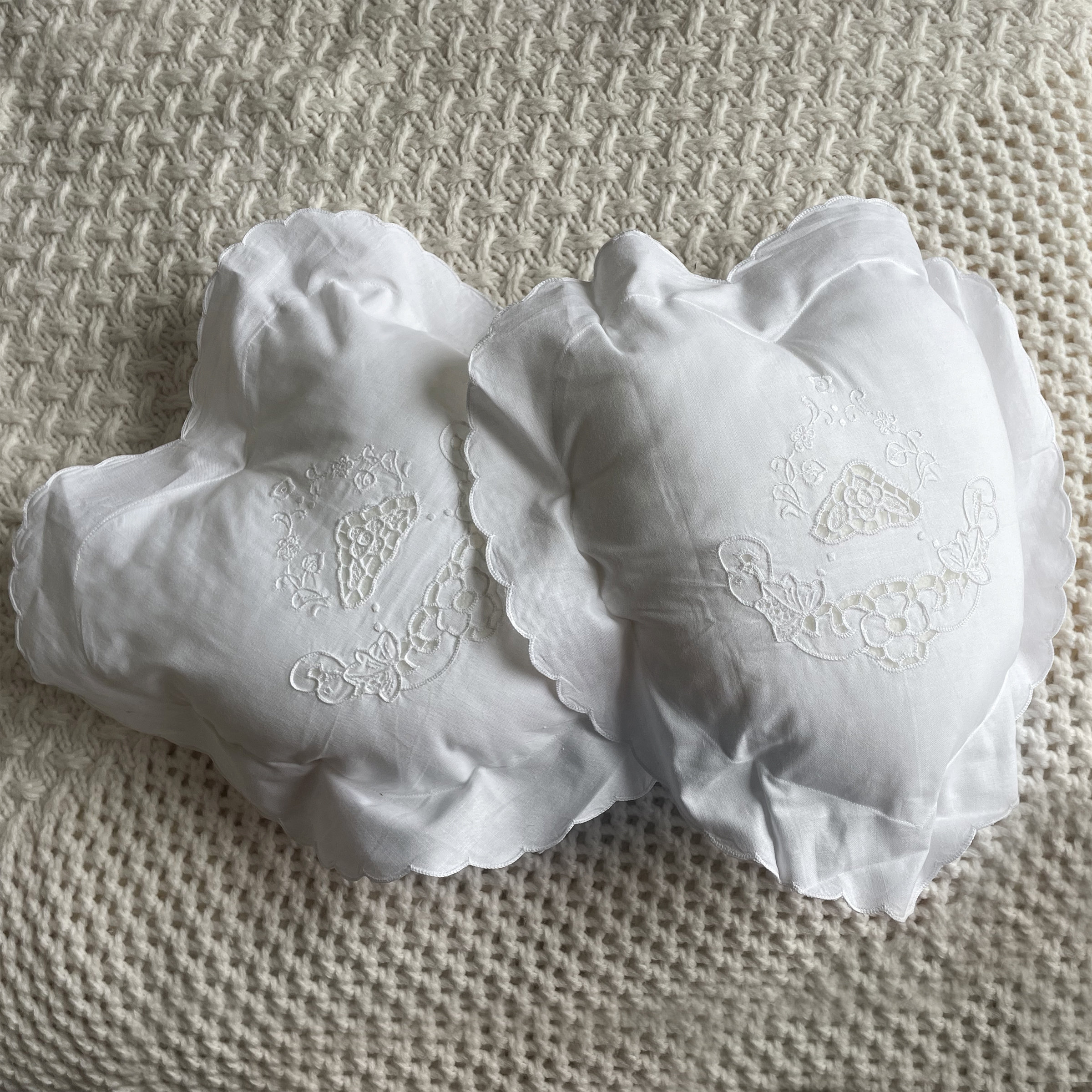 Modern Heirloom Venice Embroidered Heart 2-Piece Pillow Set | Wayfair