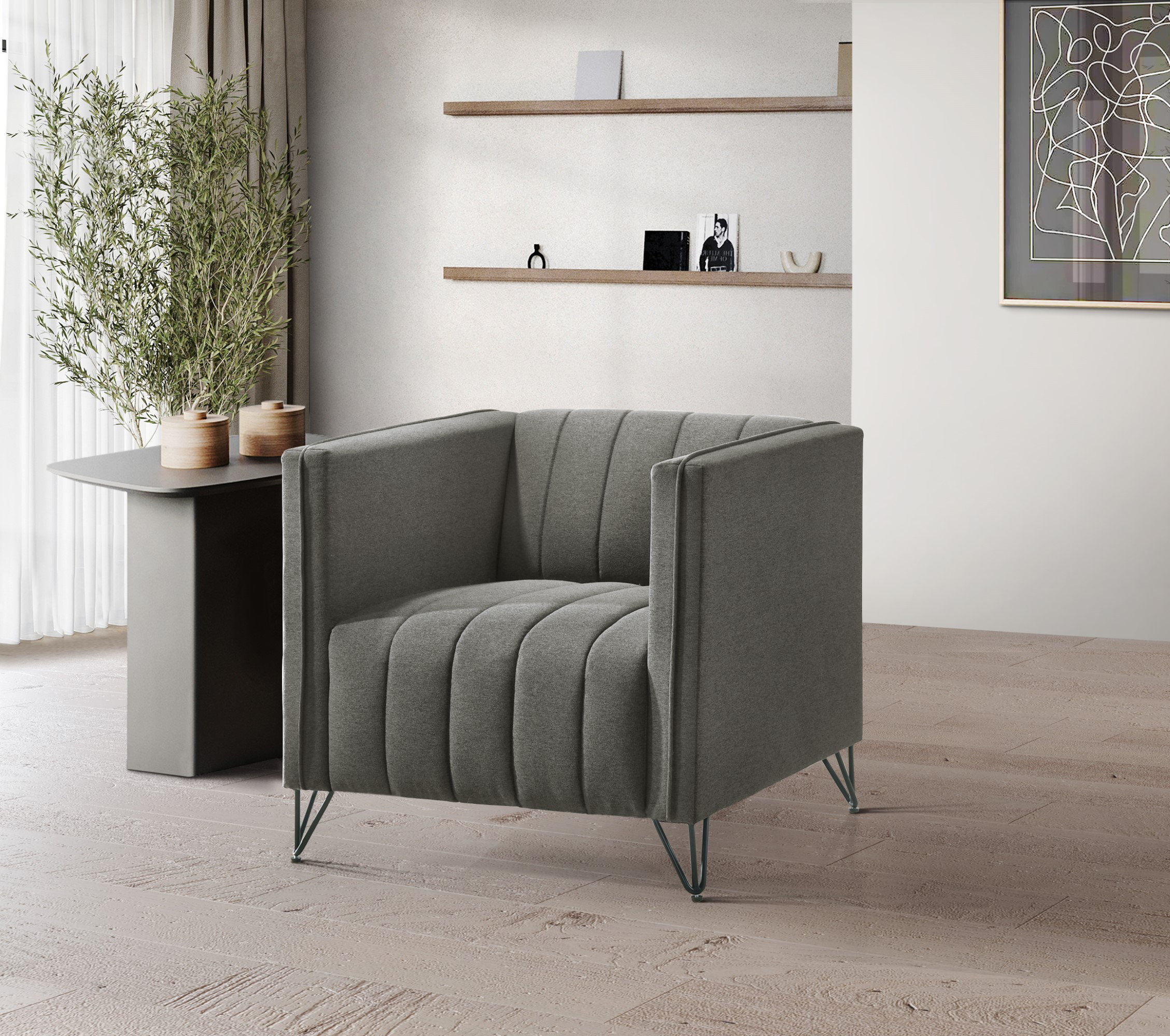 Home Design Inc. Kurtis Square Arm Chair - Wayfair Canada