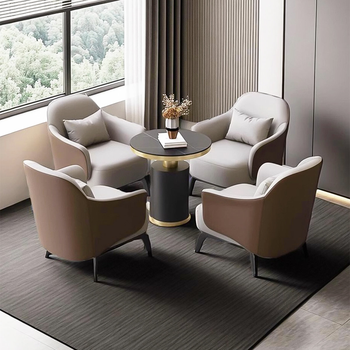 Tha Dream Team Negotiation Table and Chair Set，4-Chairs - Wayfair Canada