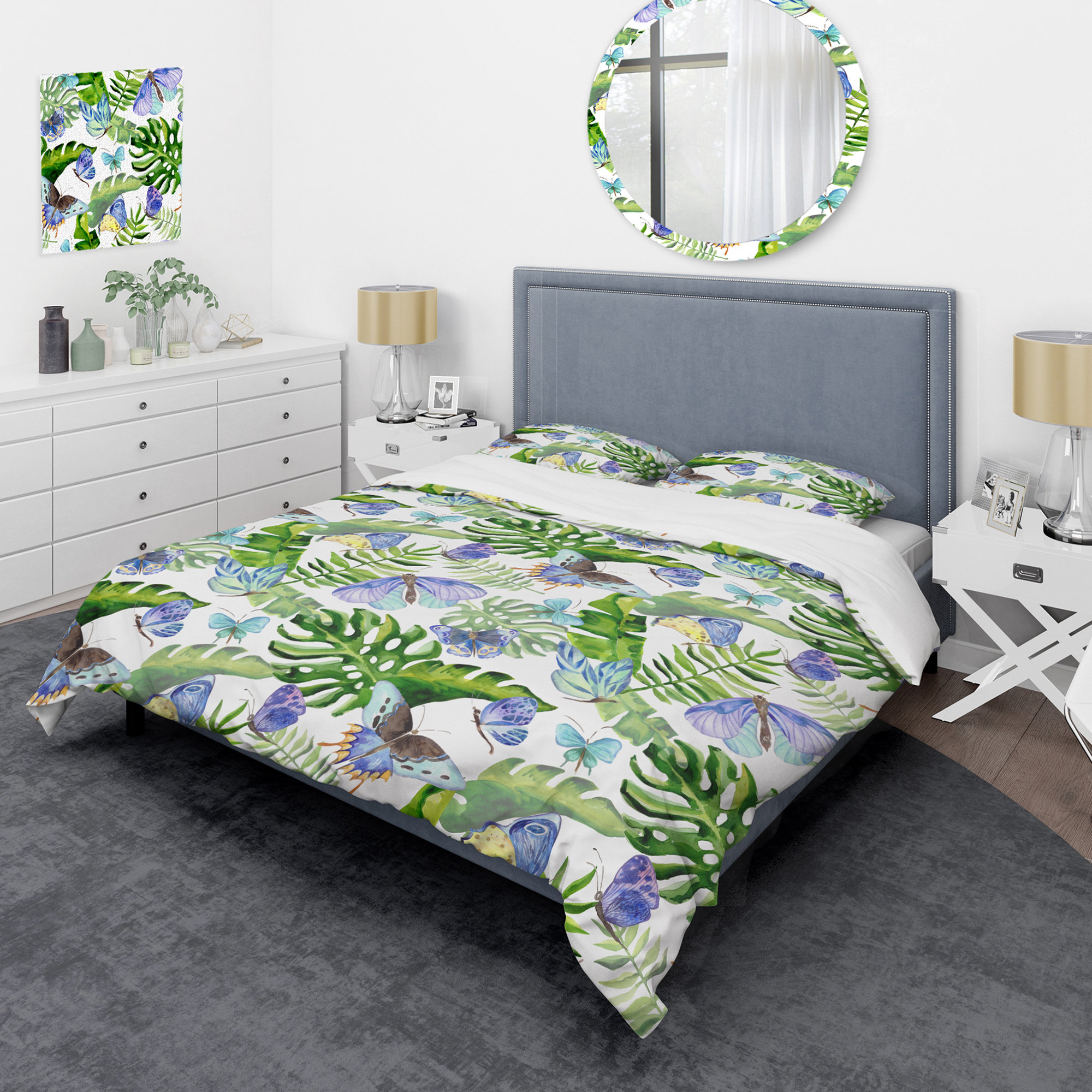 Design Art Wild Insect And Leaf - Cabin & Lodge Duvet Cover Set ...