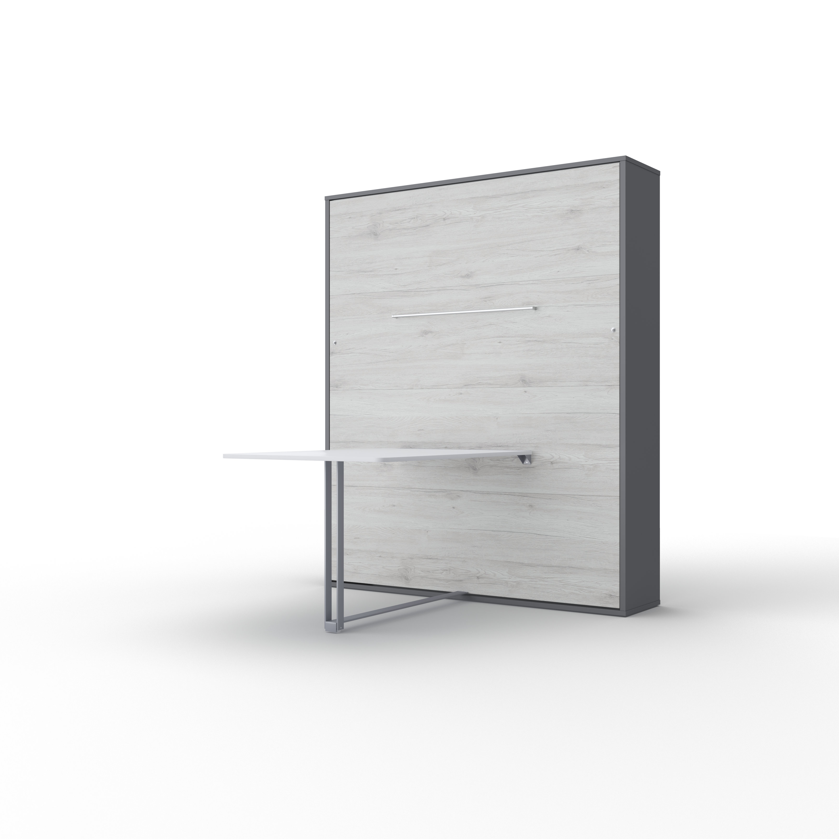 MaximaHouse Invento Vertical Wall Bed With Desk, 55.1 X 78.7 Inch ...