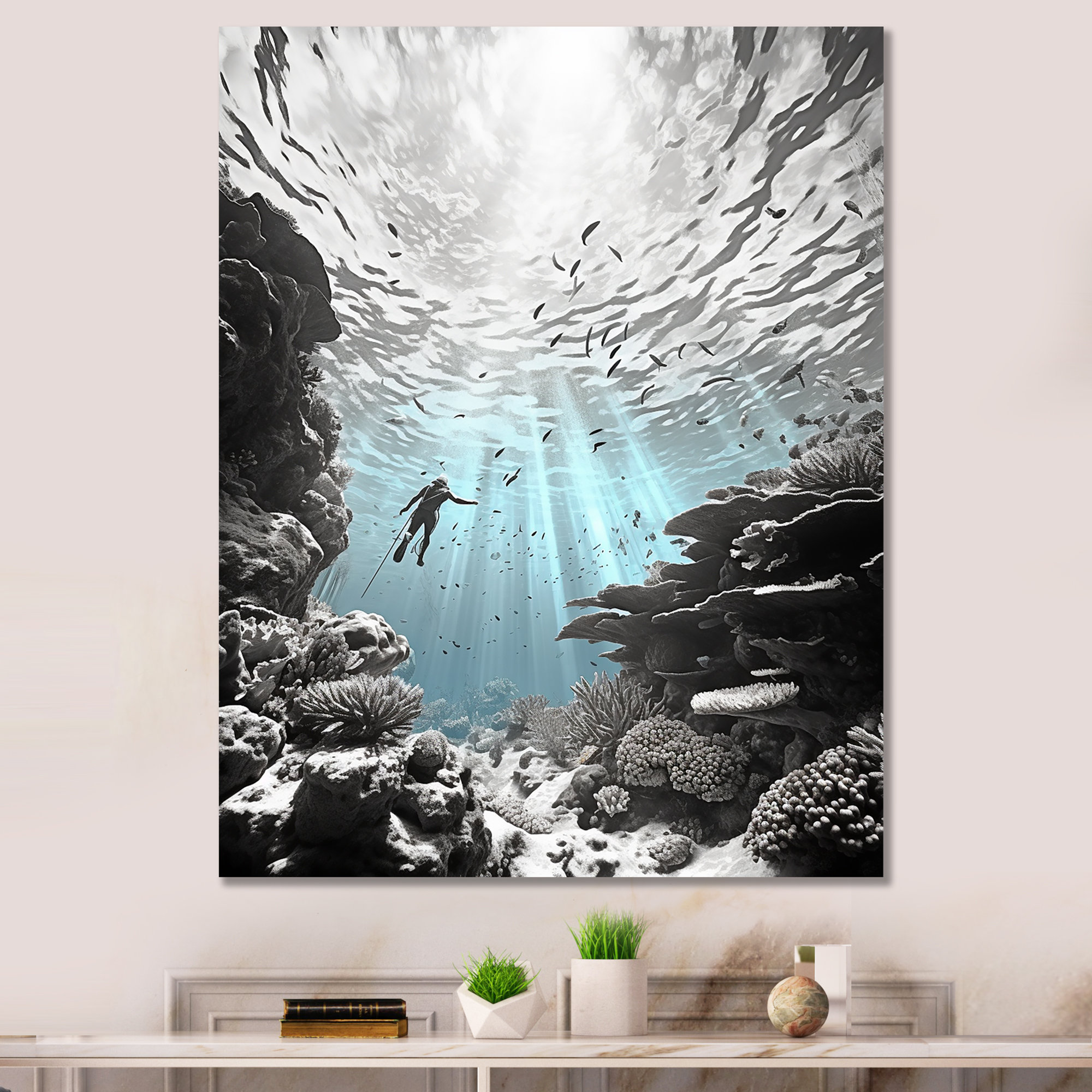 Dovecove Batu Snorkeling Underwater Adventure II Framed On Canvas Print ...