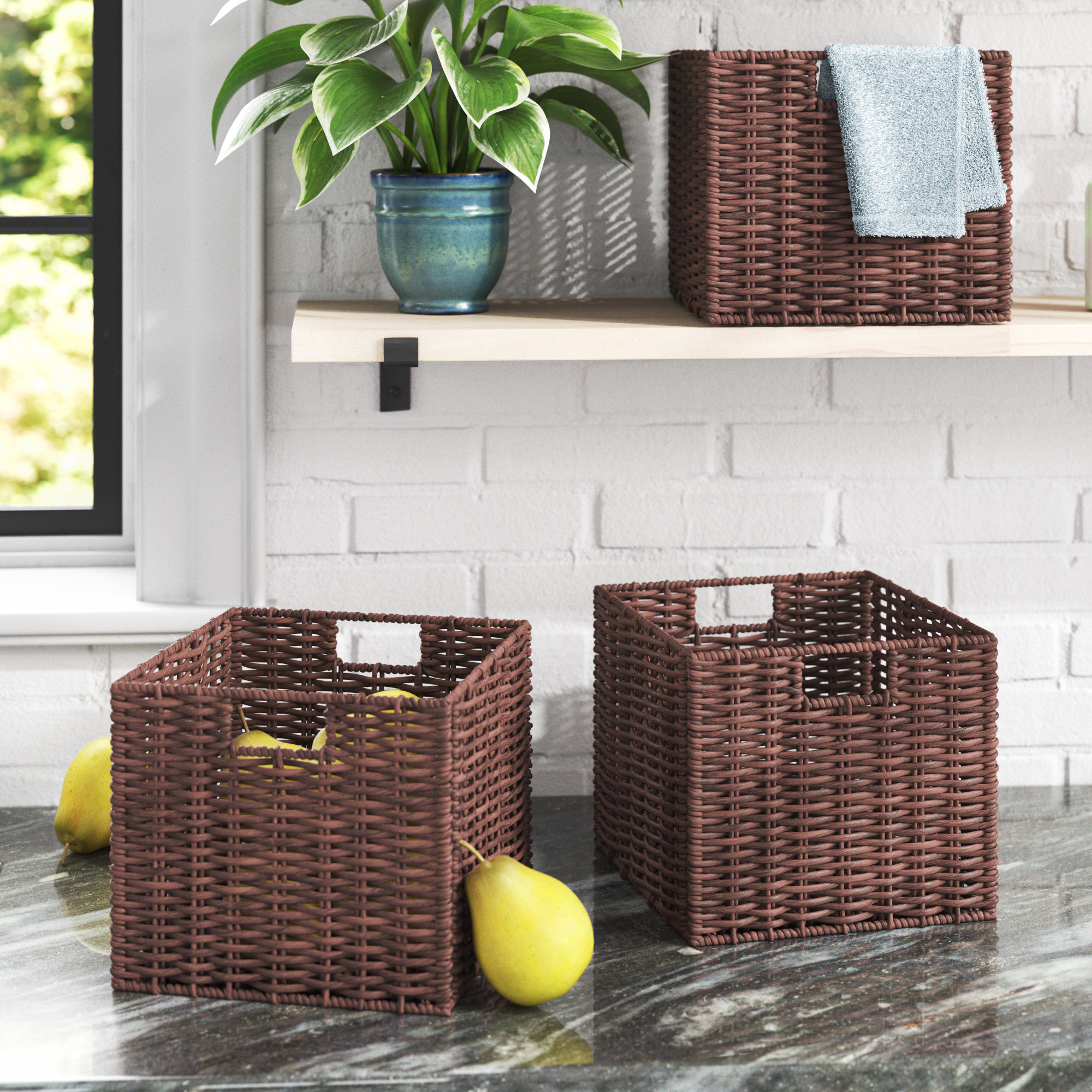 The Twillery Co.® Tessa Foldable Rattan Basket Set & Reviews - Wayfair ...