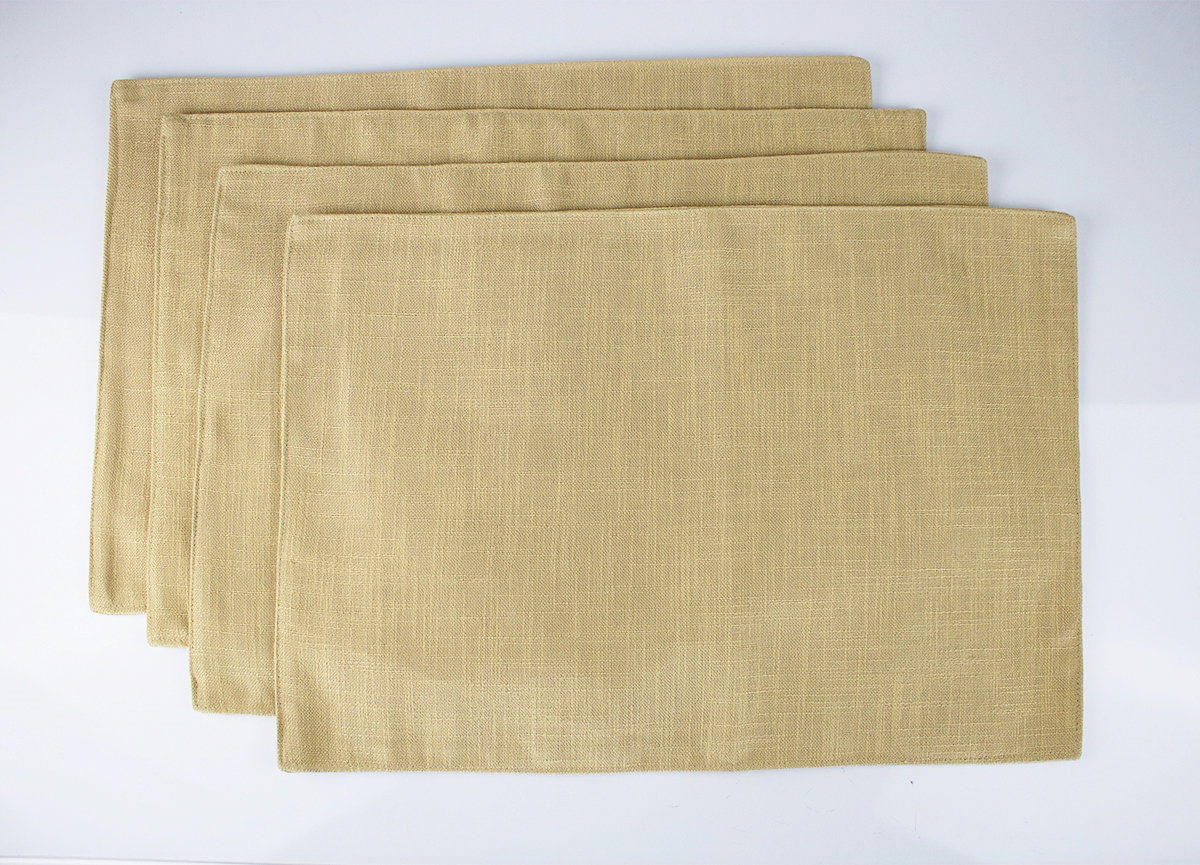 Fennco Styles Burgundy Modern Plain Design Set Of 4 Placemats | Wayfair