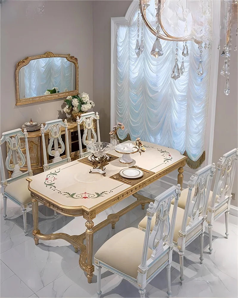 One Allium Way® European Style Solid Wood Aloke And Chairs, French ...