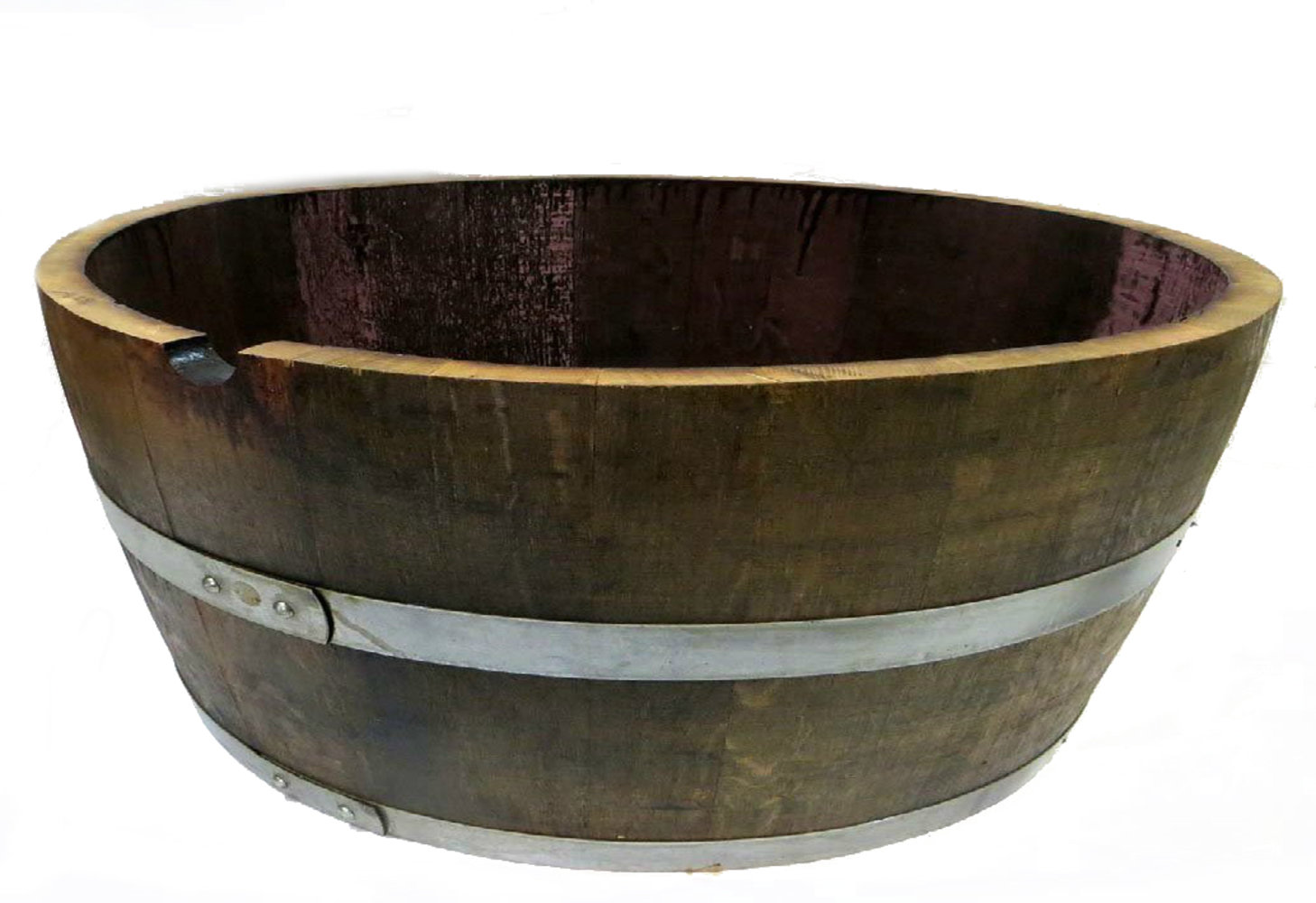 MGP Genuine Oakwood Shallow Wine Barrel Planter 25"W X 10"H - Wayfair ...