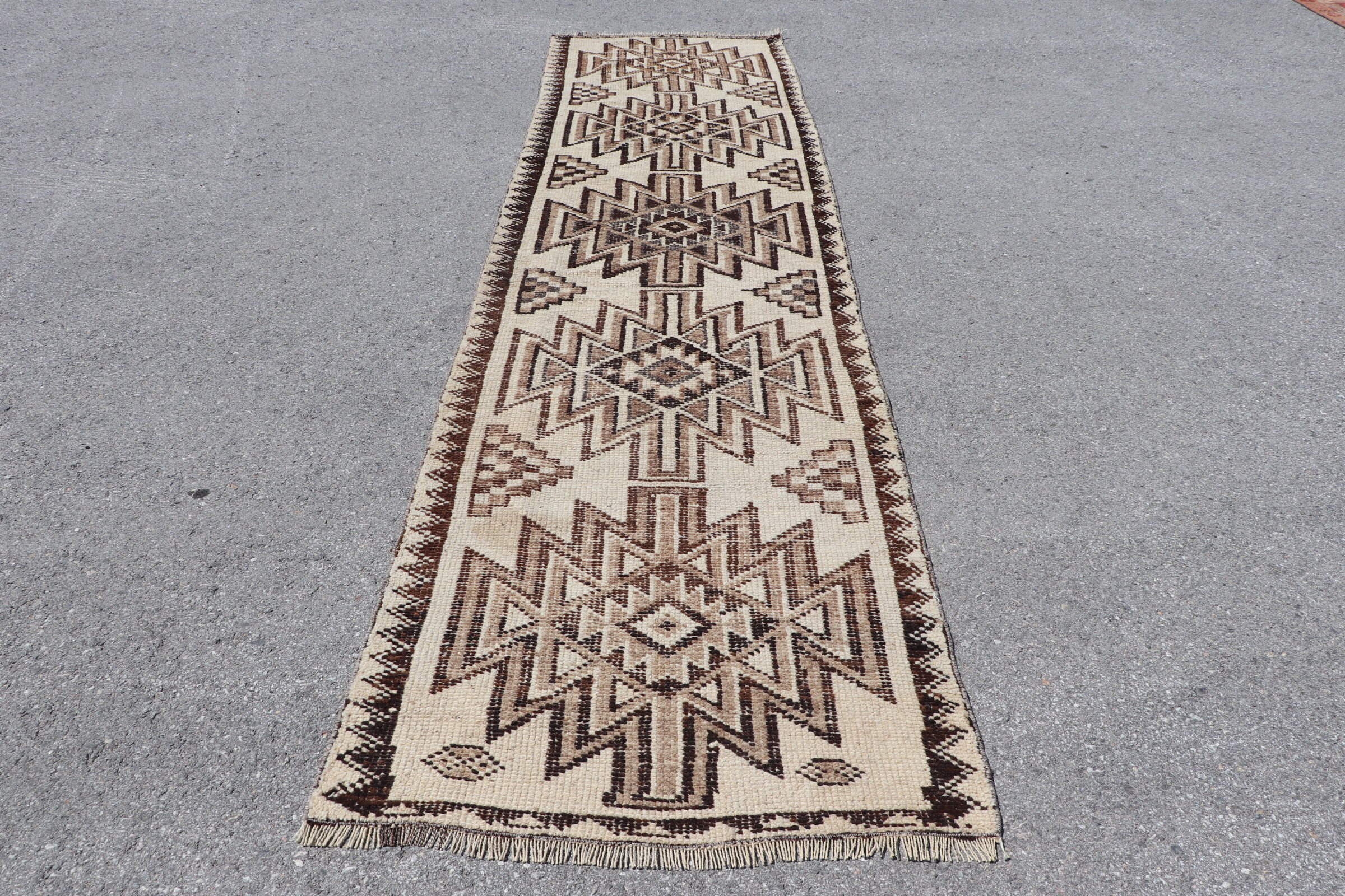 Bungalow Rose Handmade Beige Brown Turkish Runner With Geometric Design ...