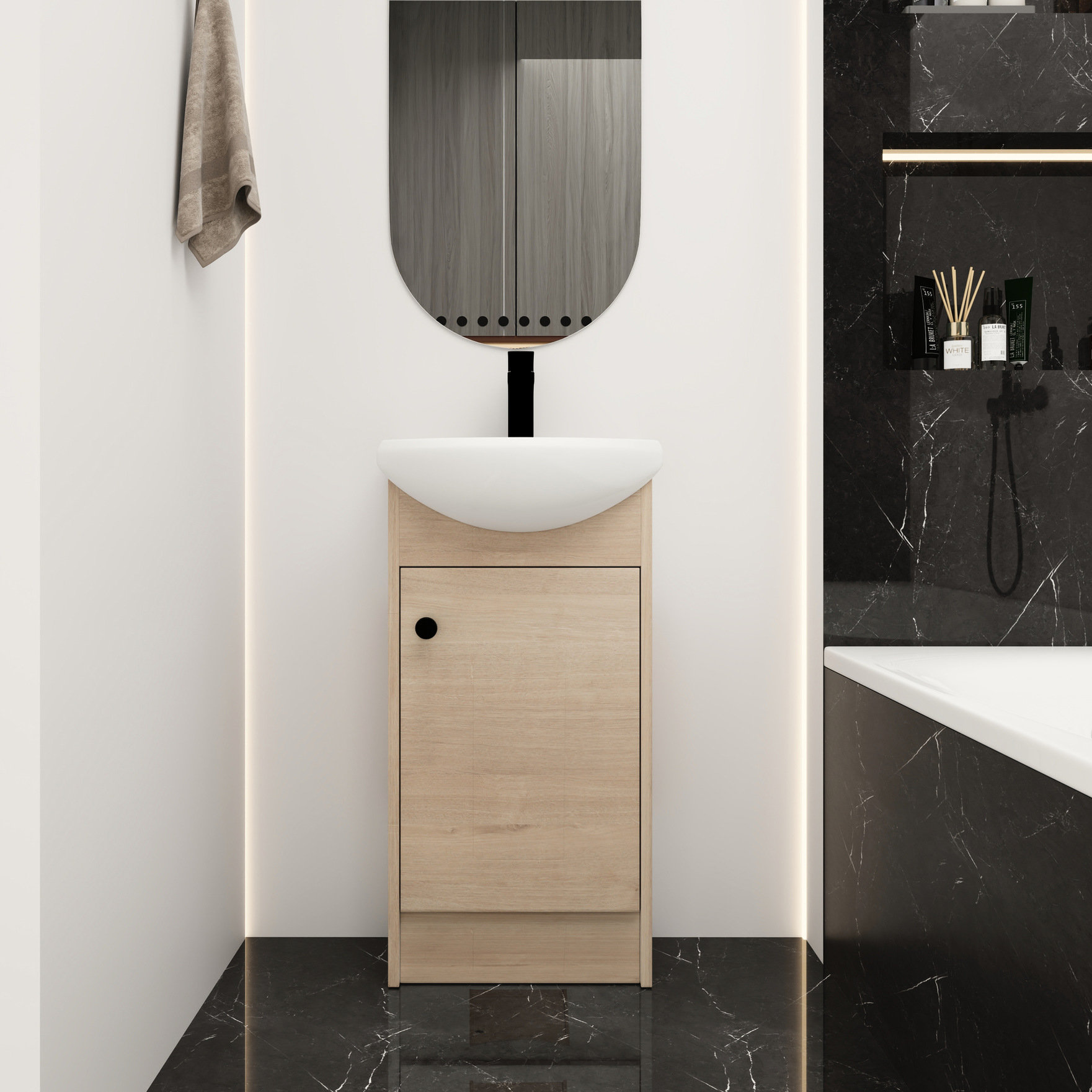 Latitude Run® 18 Inch Bathroom Cabinet Sink - Construction, Ample ...