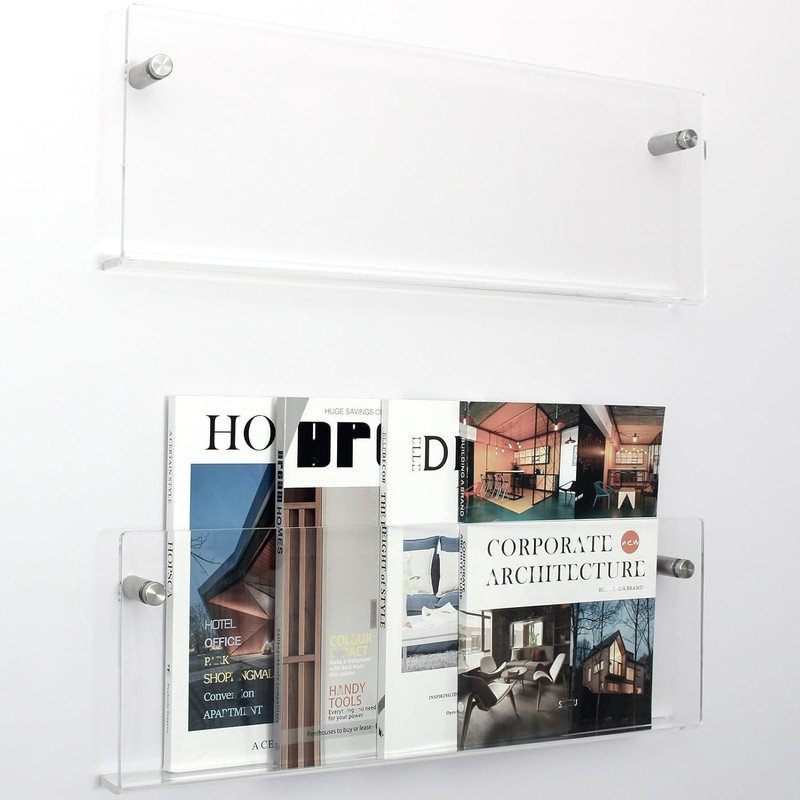 Rebrilliant Wall Mount Hanging Bookshelf Literature Storage Rack | Wayfair